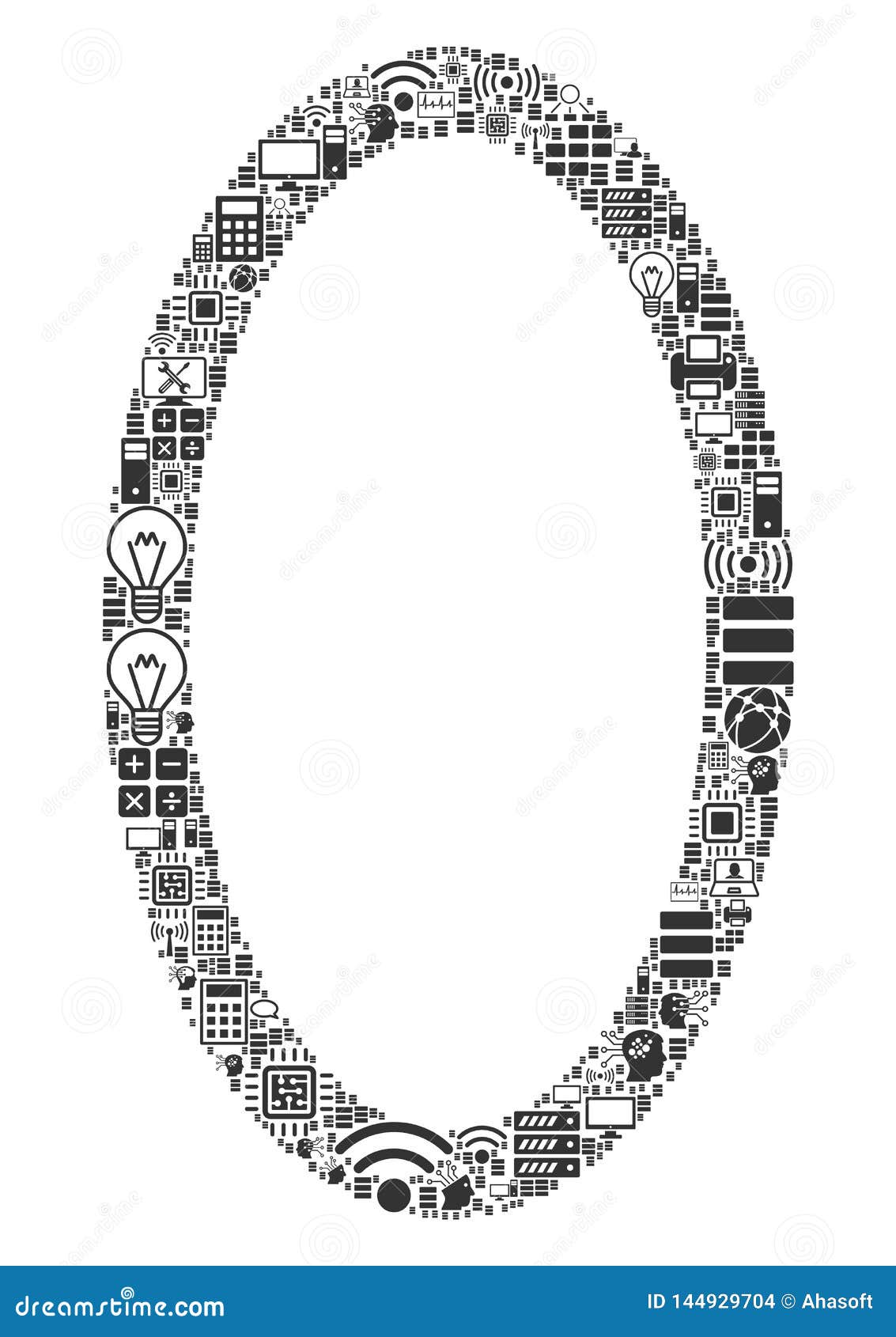 Contour Ellipse Mosaic Icon for BigData and Computing Stock Vector ...