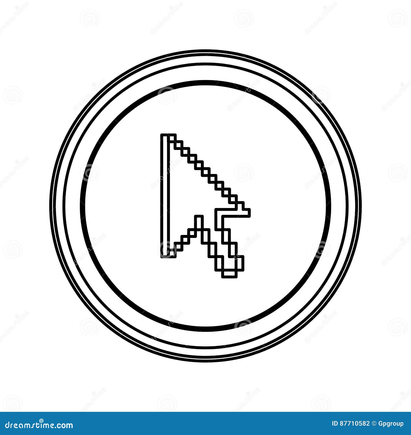 Red Emblem Mouse Hourglass Cursor Icon Royalty-Free Stock Photo ...