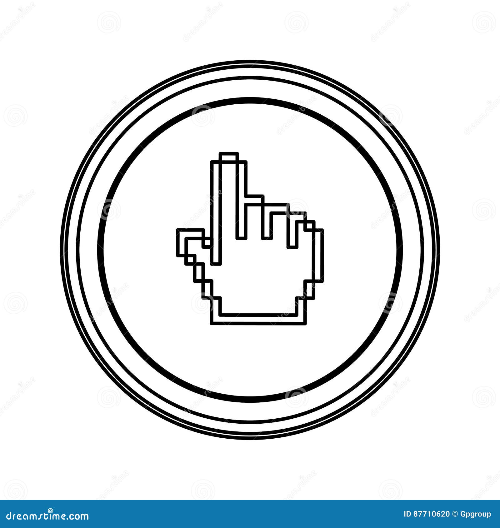 Red Emblem Mouse Hourglass Cursor Icon Royalty-Free Stock Photo ...