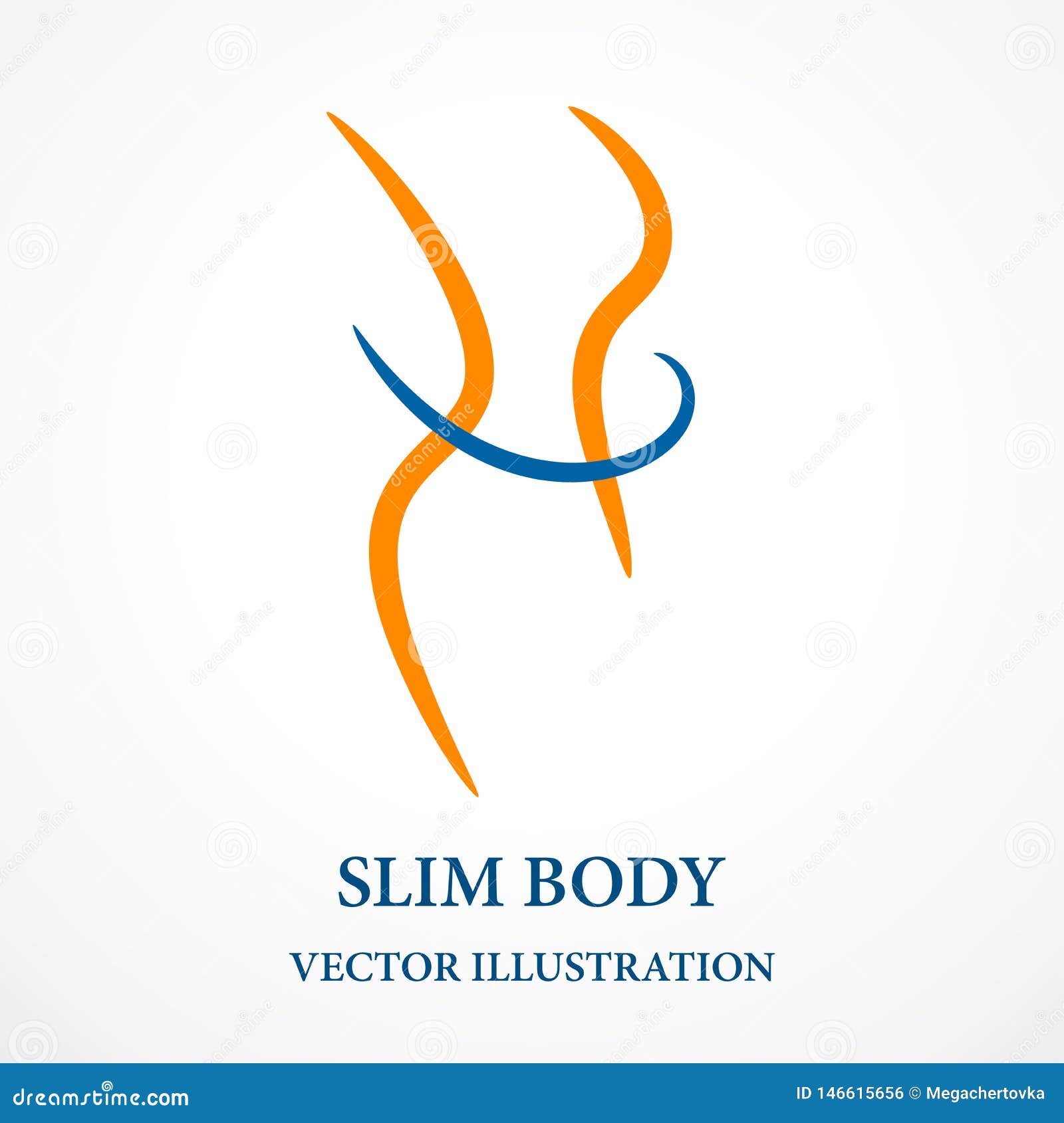 Contour Fitness Pattern with Slim Body Stock Vector - Illustration of ...