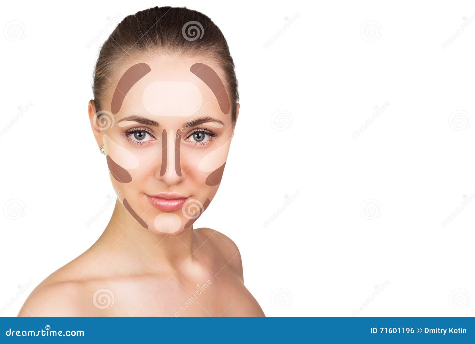 Contour and Highlight Makeup. Stock Photo - Image of beautiful ...