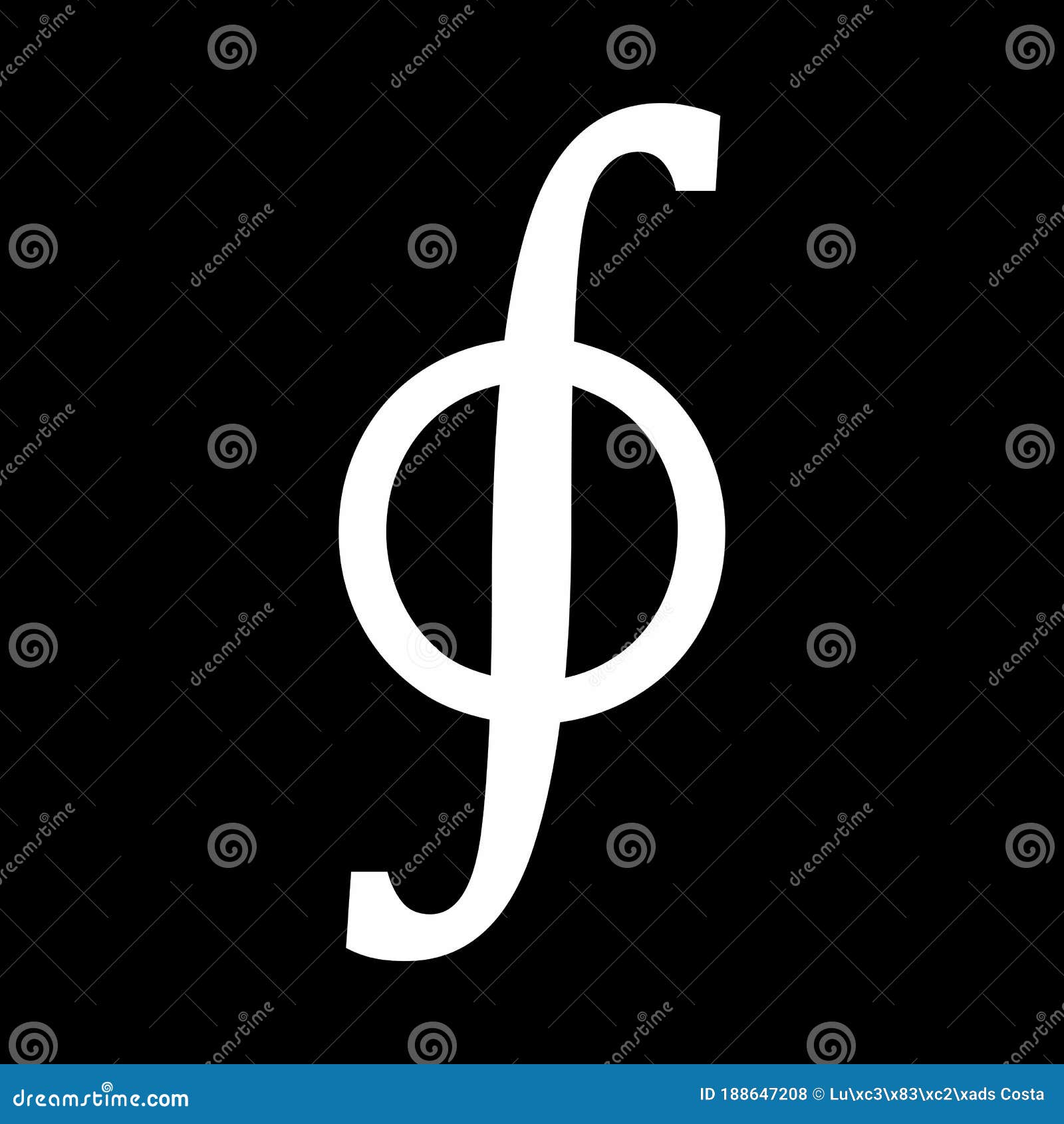 Contour integral icon stock illustration. Illustration of symbol ...