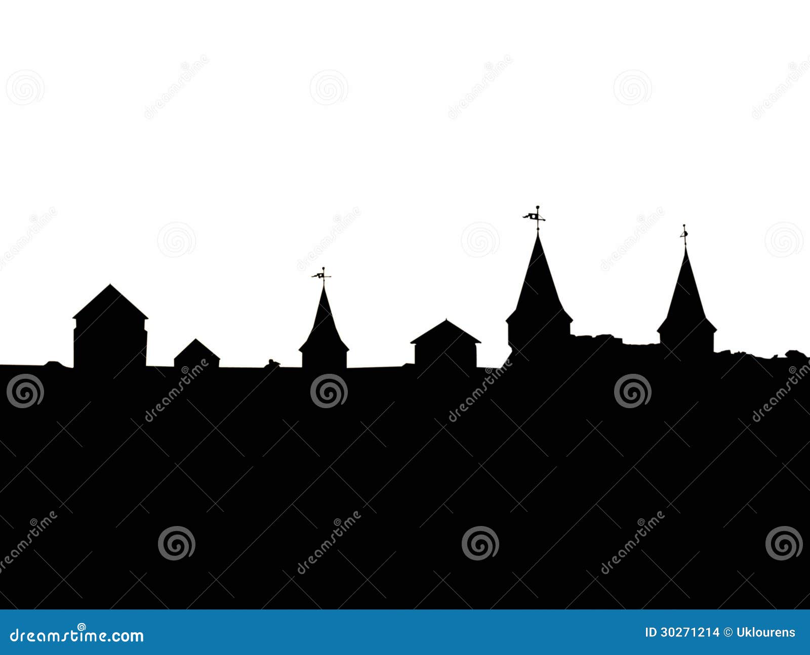 Contour of castle stock illustration. Illustration of history - 30271214