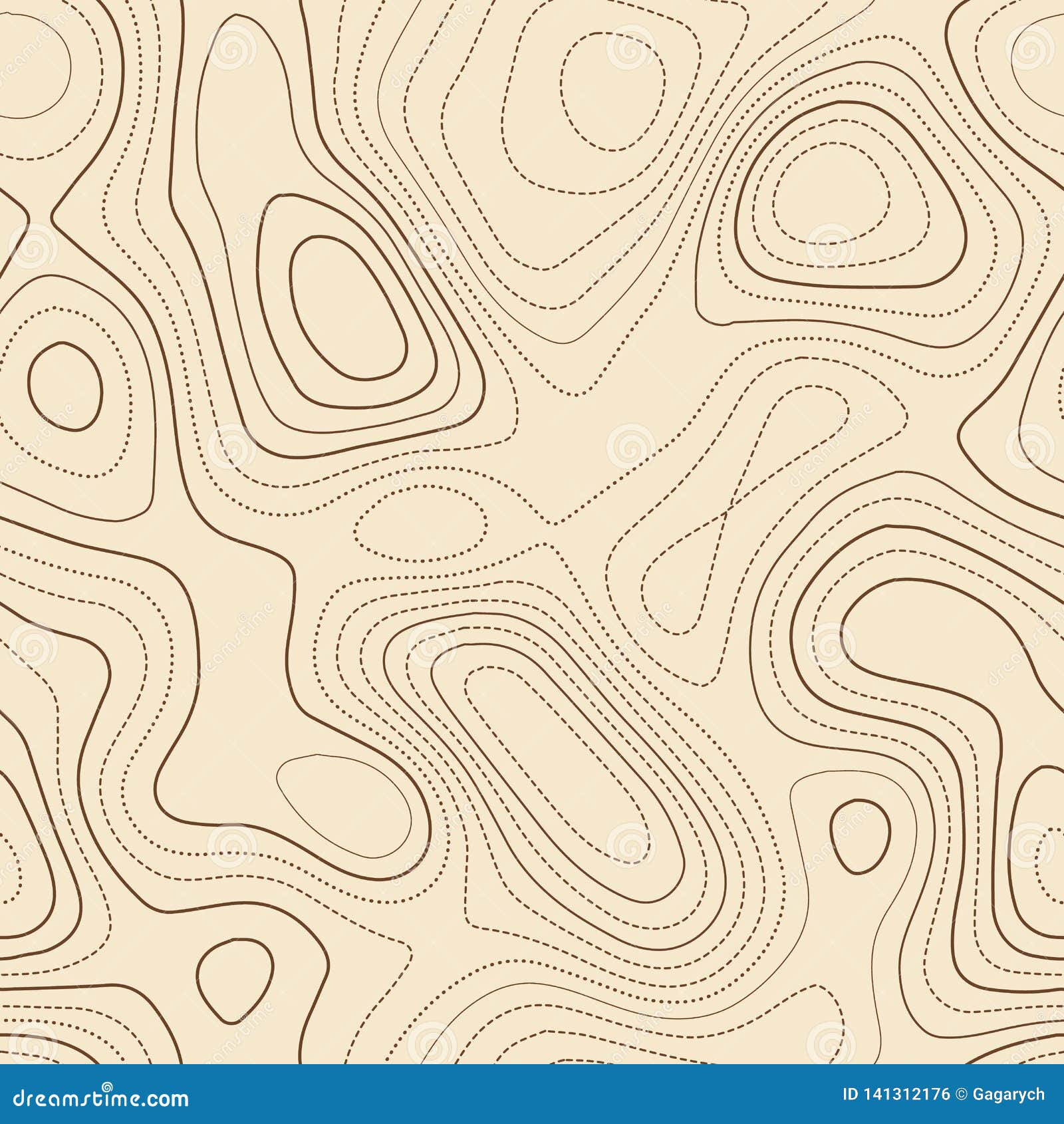 Contour lines. stock vector. Illustration of boundary - 141312176