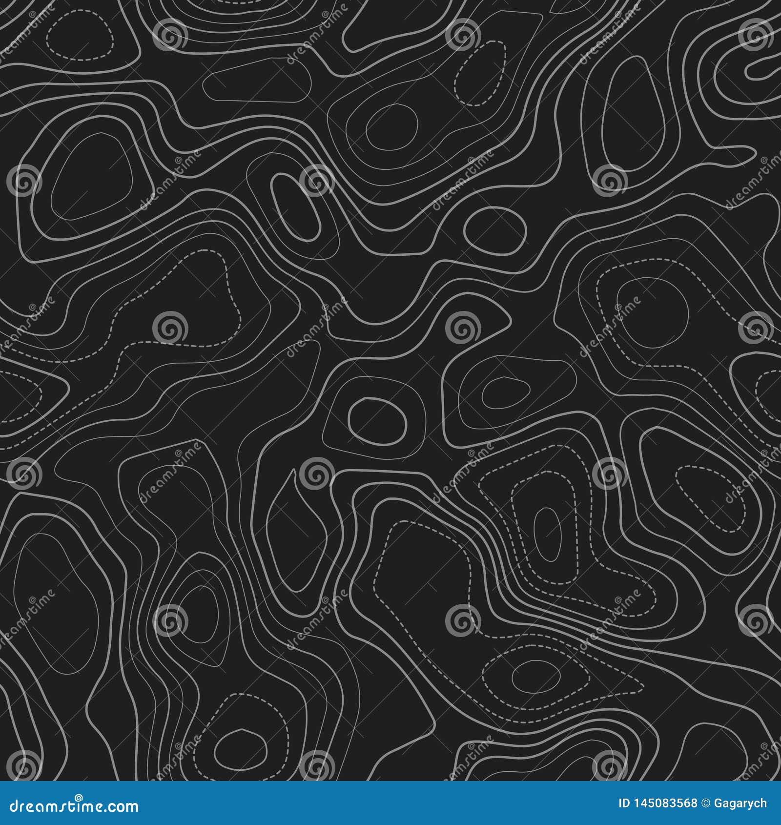 Contour lines. stock vector. Illustration of landscape - 145083568