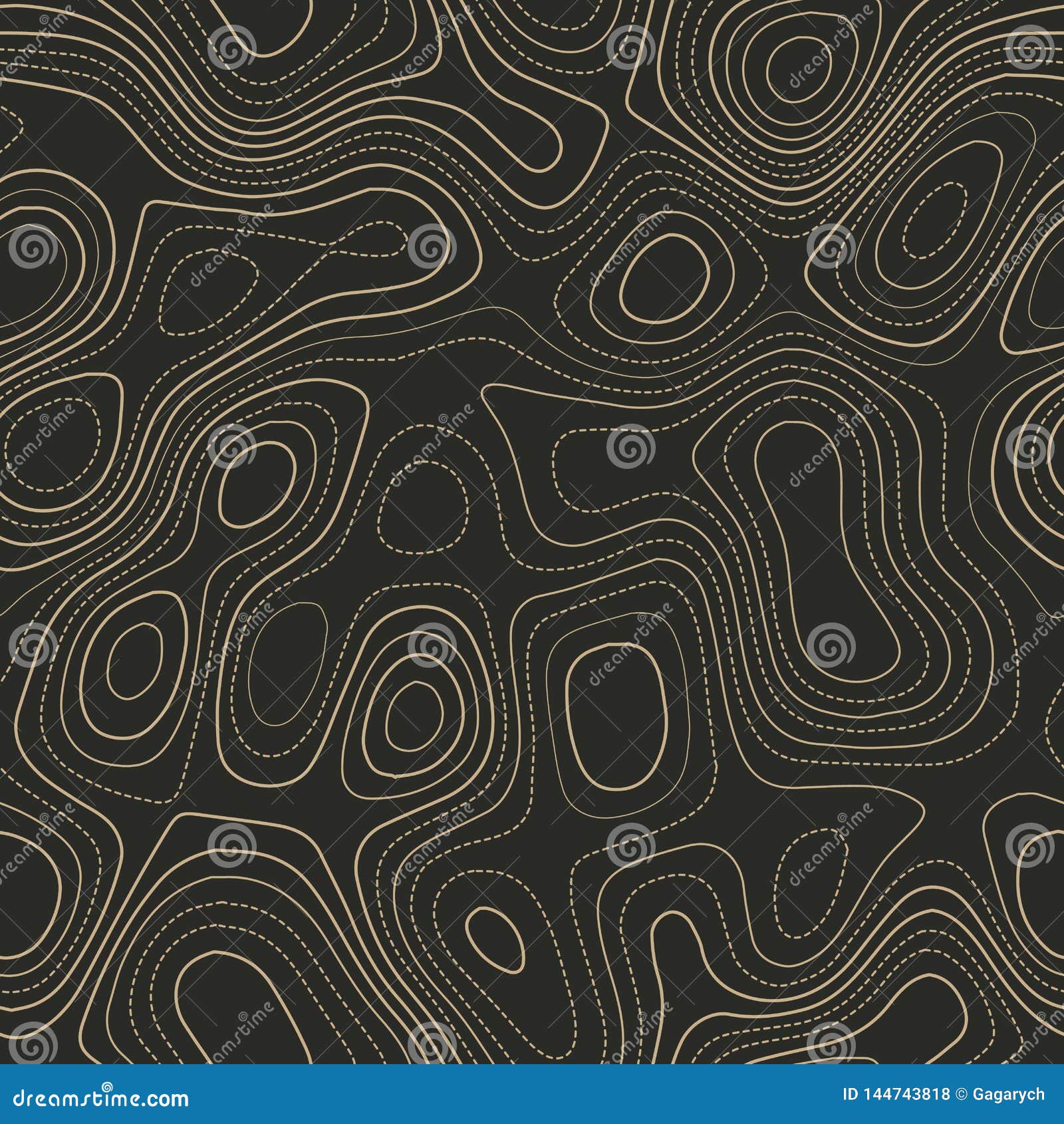 Contour lines. stock vector. Illustration of design - 144743818