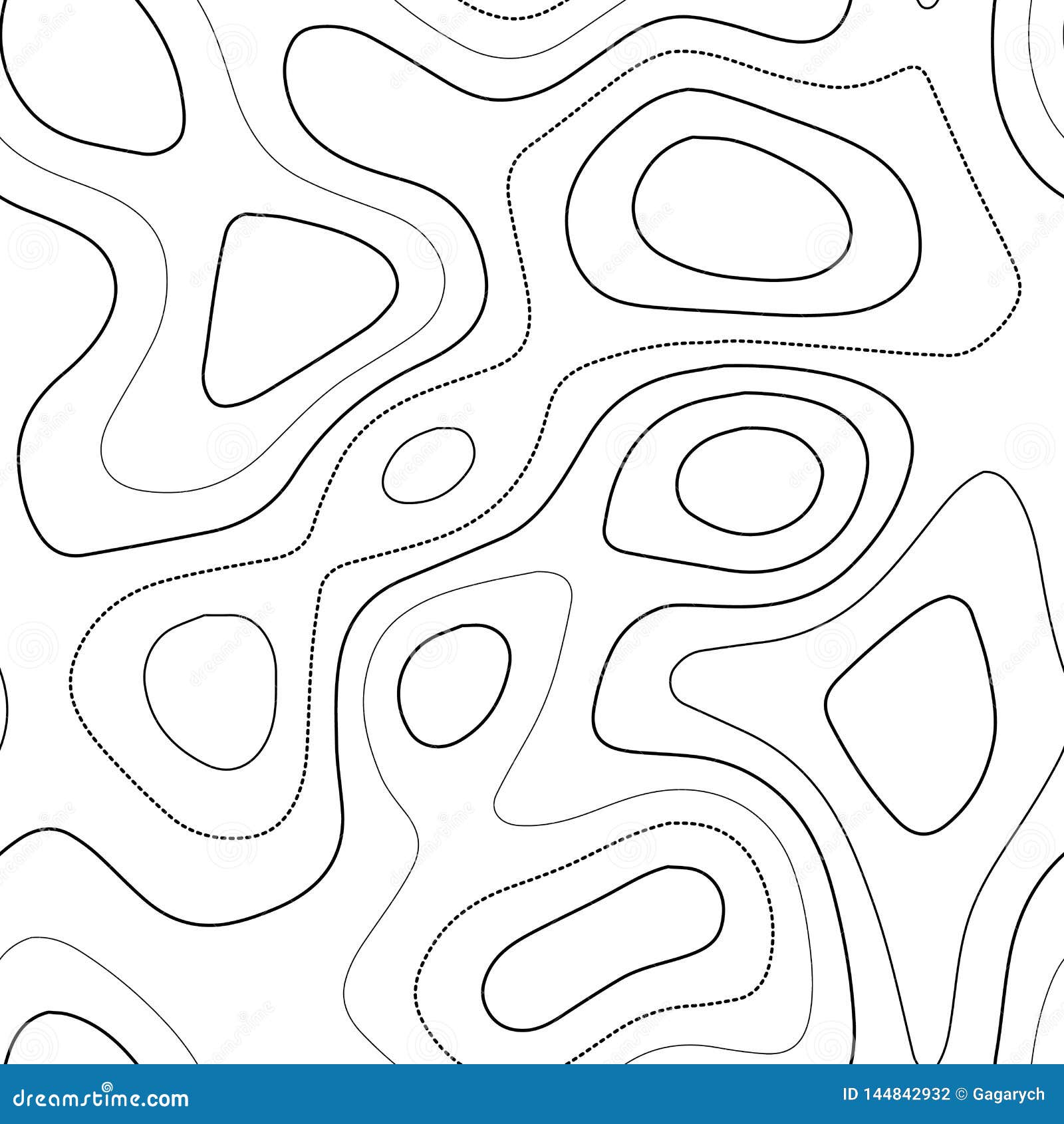 Contour lines. stock vector. Illustration of outline - 144842932