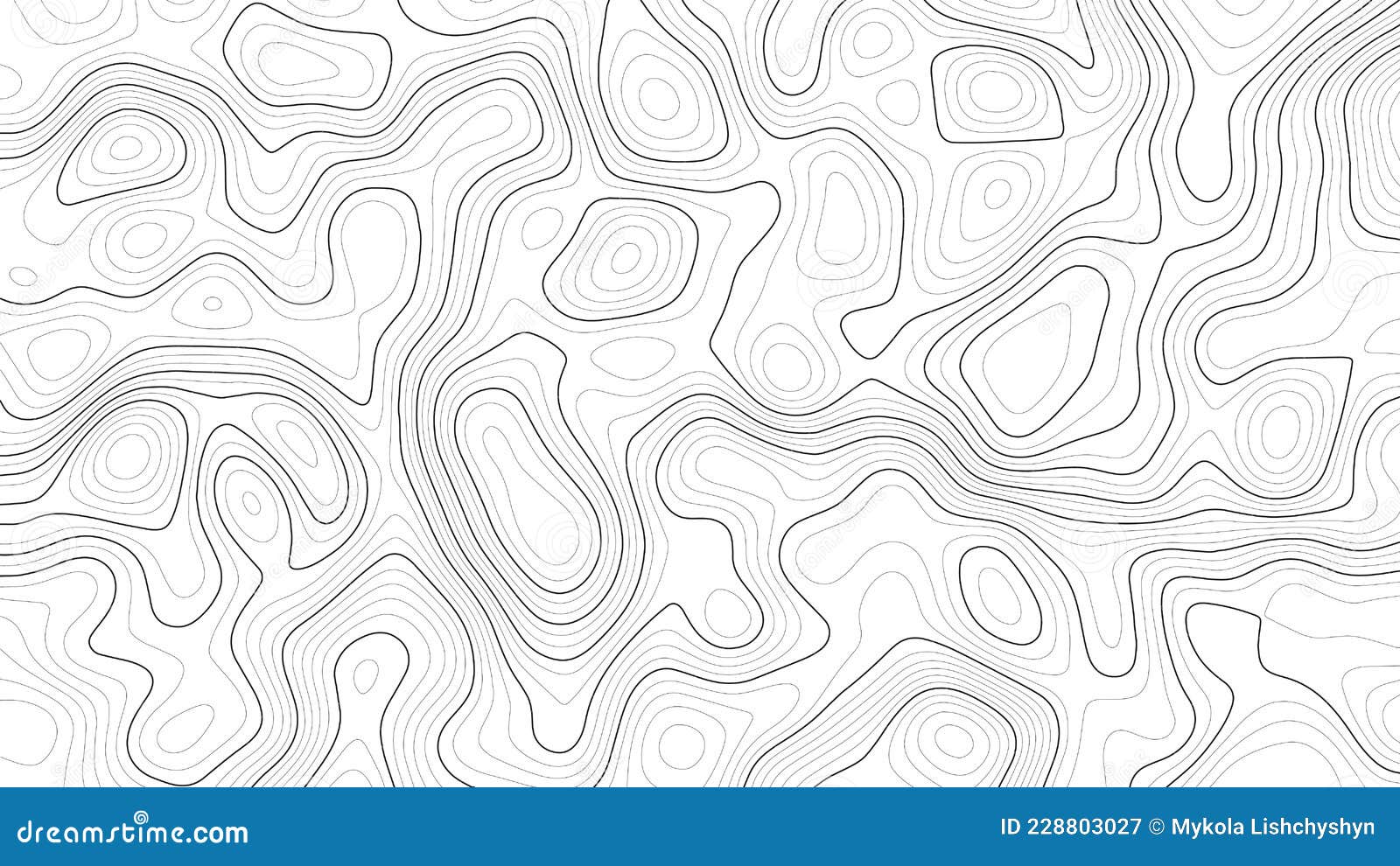 Contour Map Background. Vector Geography Scheme and Terrain. Topography ...
