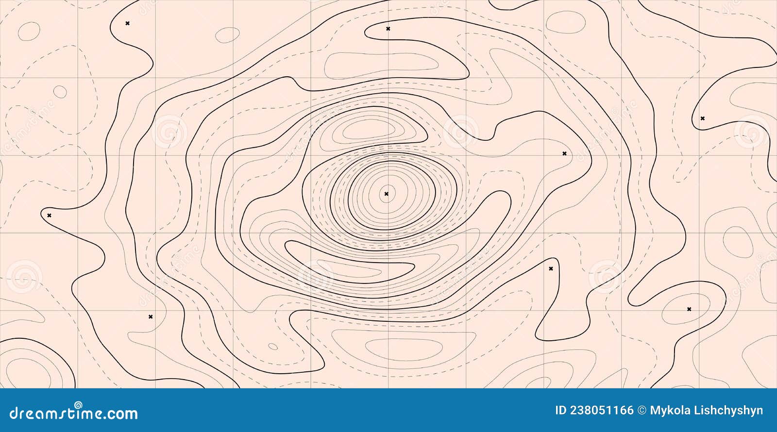 Contour Map Background. Vector Geography Scheme and Terrain. Topography ...