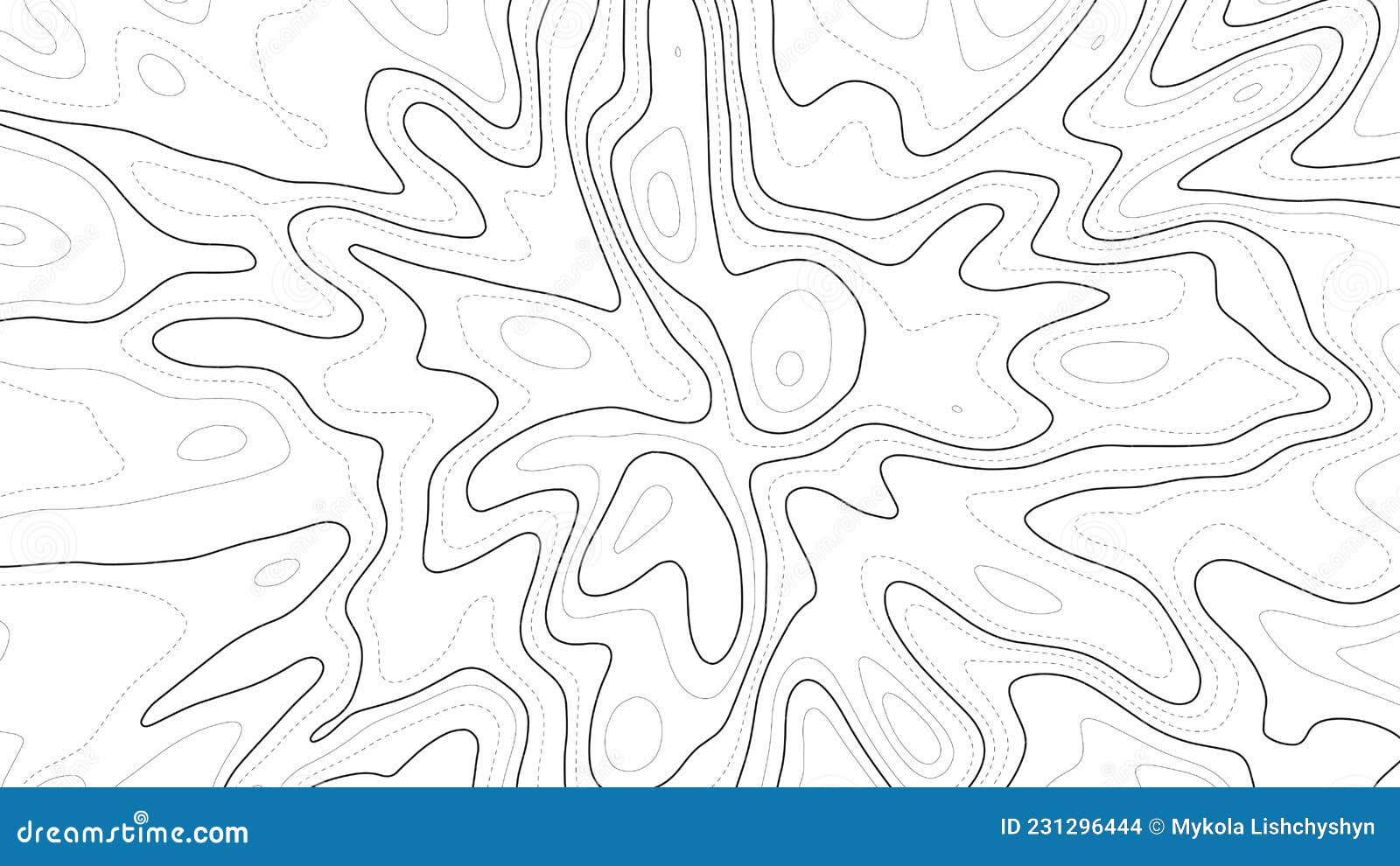 Contour Map Background. Vector Geography Scheme and Terrain. Topography ...