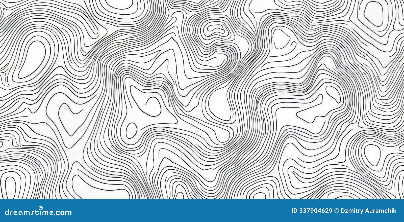 Contour Map Contour Background. White Wave Paper Curved Relief Abstract ...