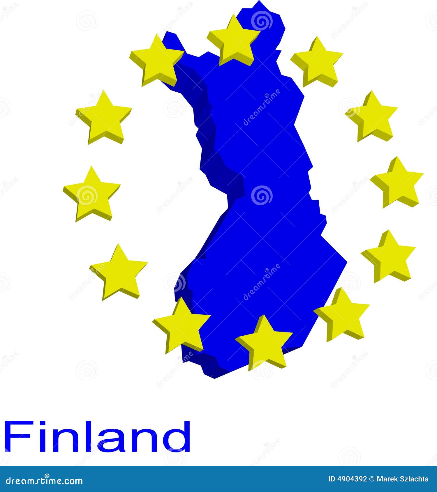 Contour map of Finland stock vector. Illustration of stars - 4904392