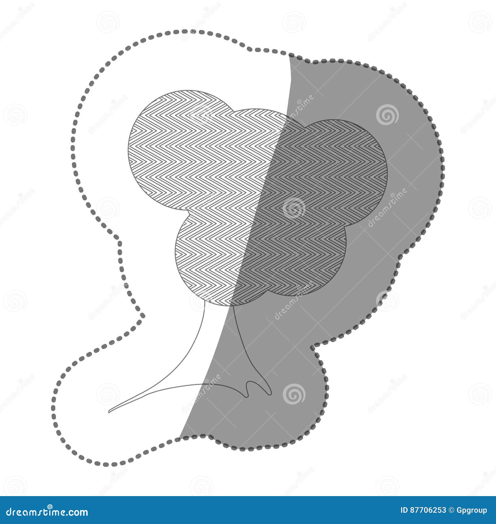 Contour natural tree icon stock illustration. Illustration of element ...