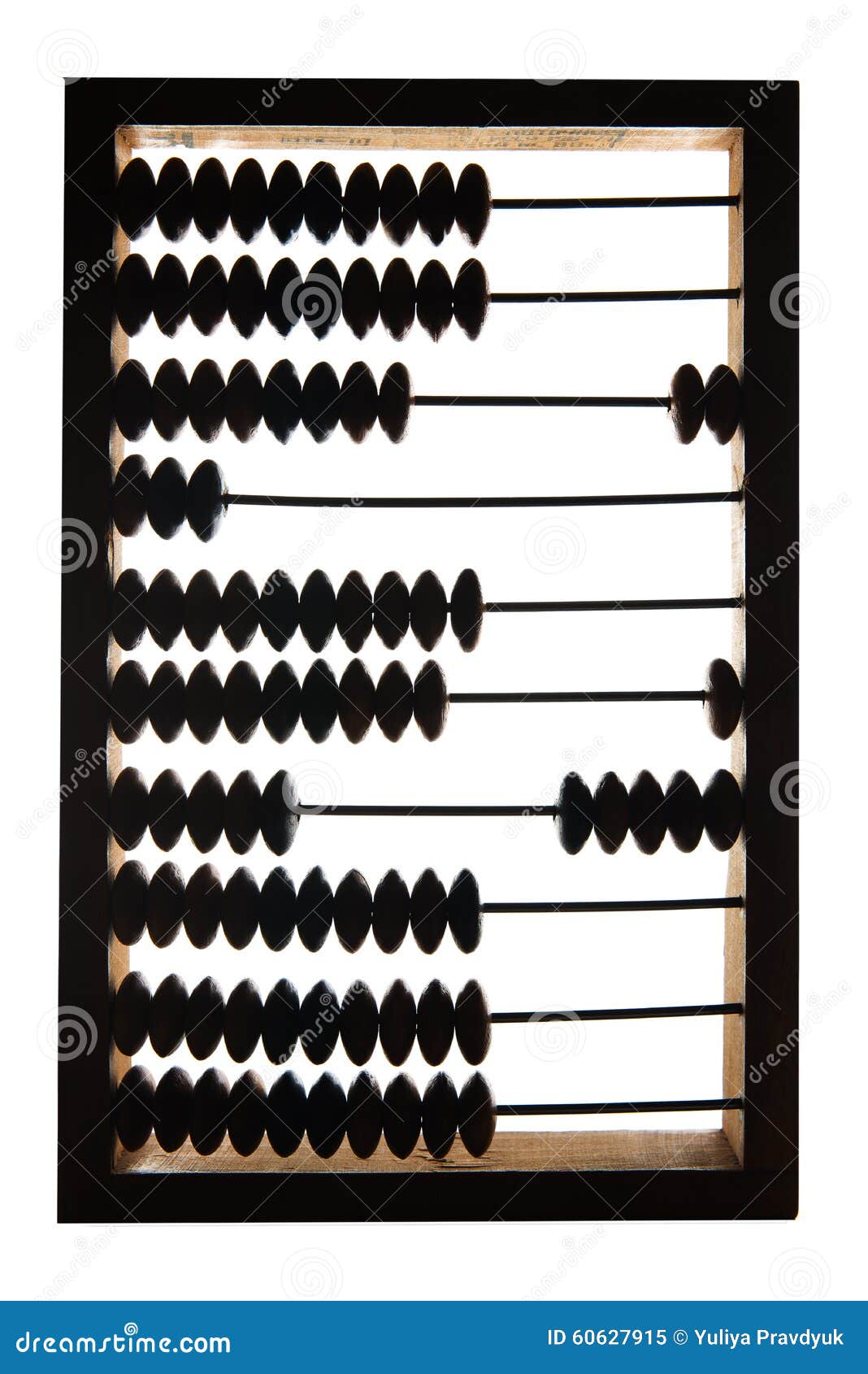 Contour of old abacus stock image. Image of isolated - 60627915