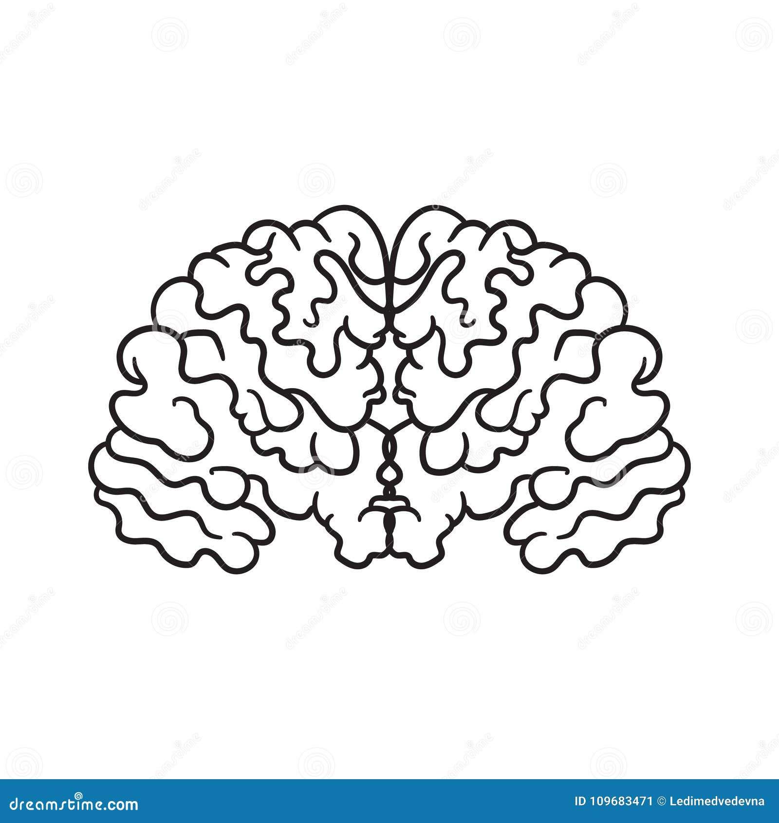 A Picture Of Brain Cartoon Character Concept Holding A Sign Vector ...