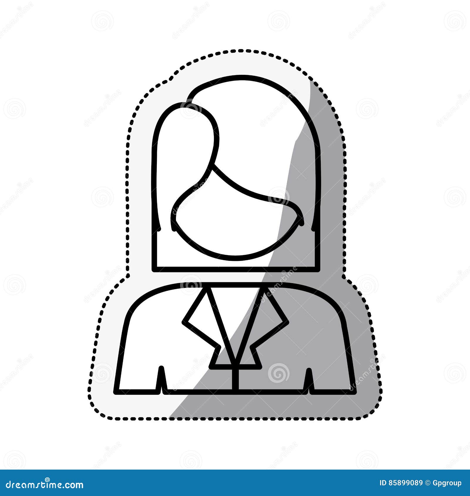Contour people face icon stock illustration. Illustration of outline ...