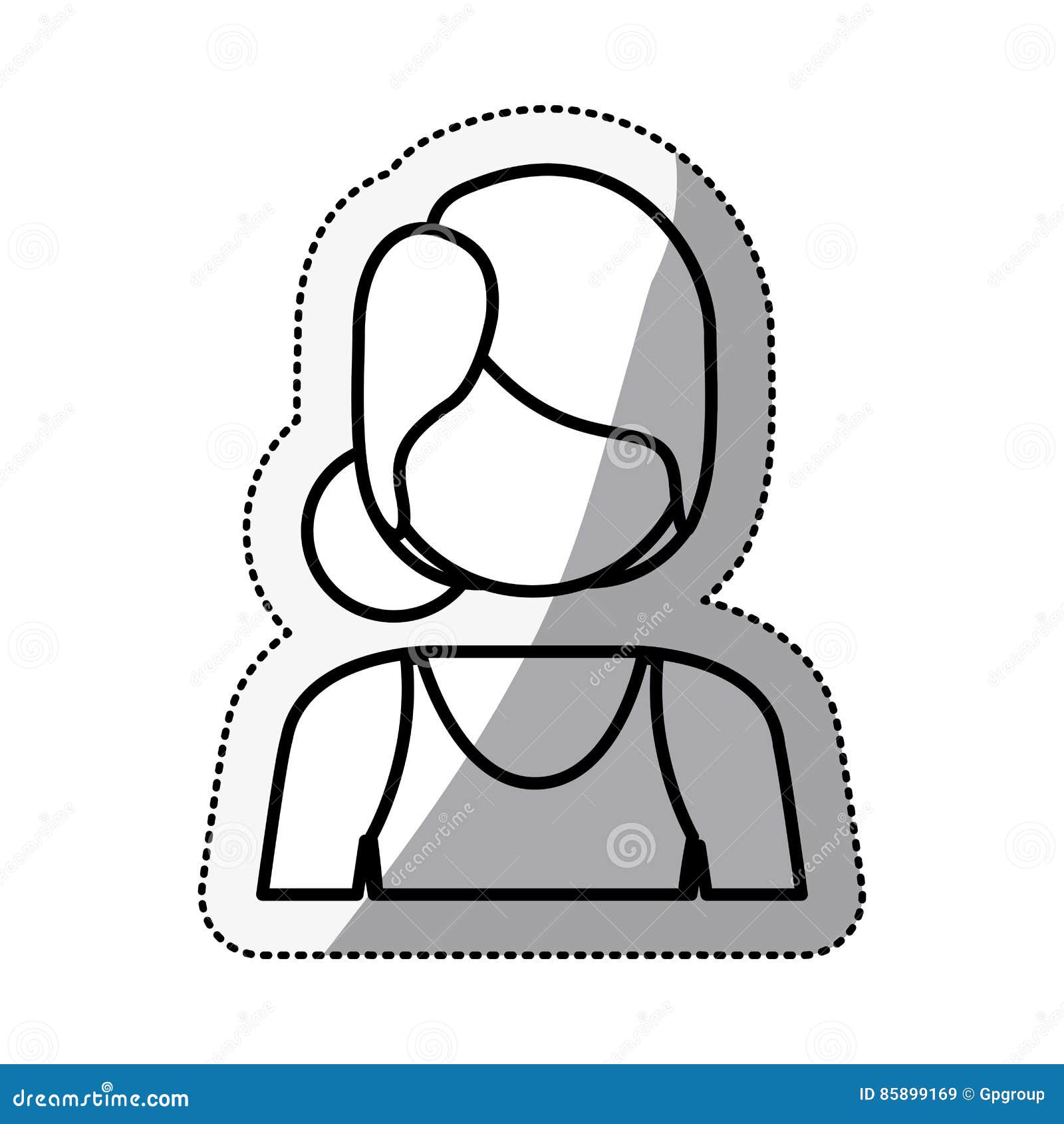Contour people face icon stock illustration. Illustration of icon ...