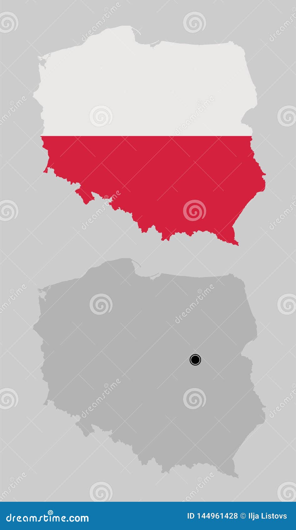 Contour of Poland stock vector. Illustration of territory - 144961428