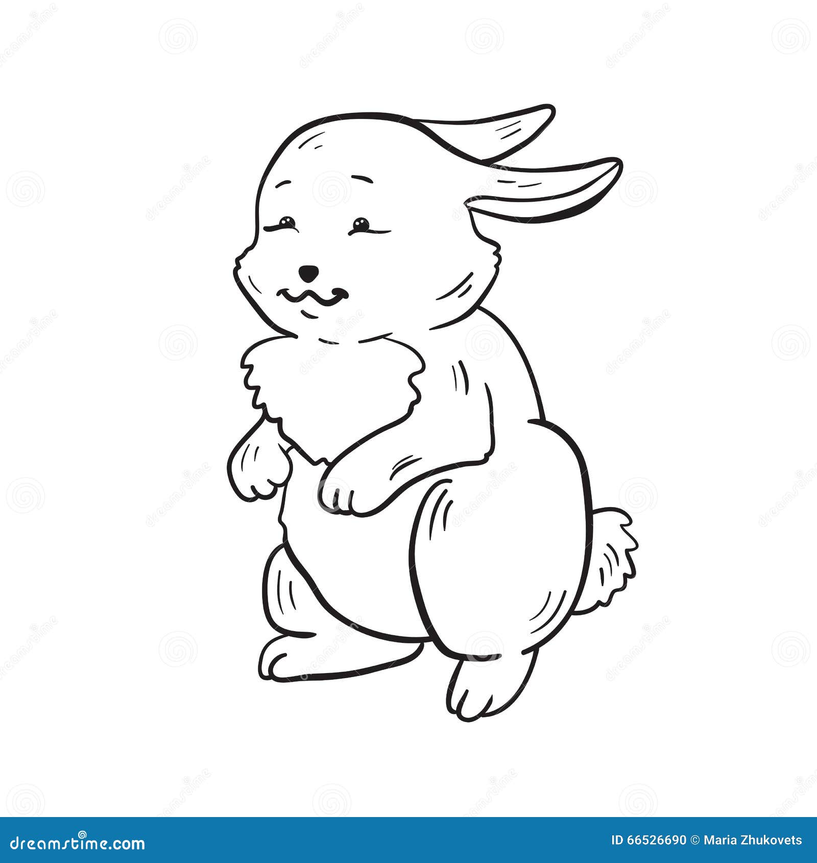 Contour rabbit stock vector. Illustration of mammal, bunny - 66526690