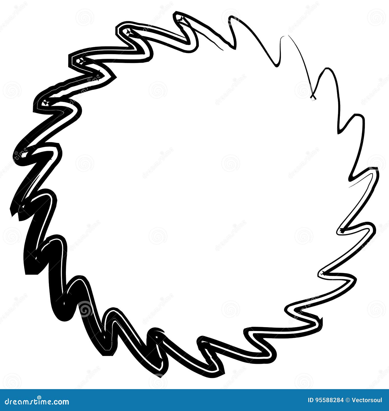 Contour Shape with Different Distortion Effect. Abstract Geometric ...