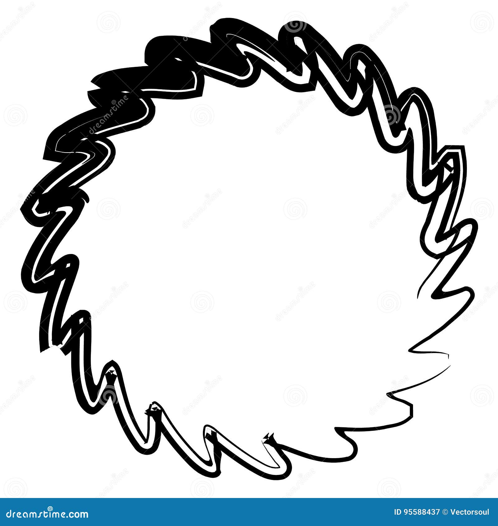 Contour Shape with Different Distortion Effect. Abstract Geometric ...