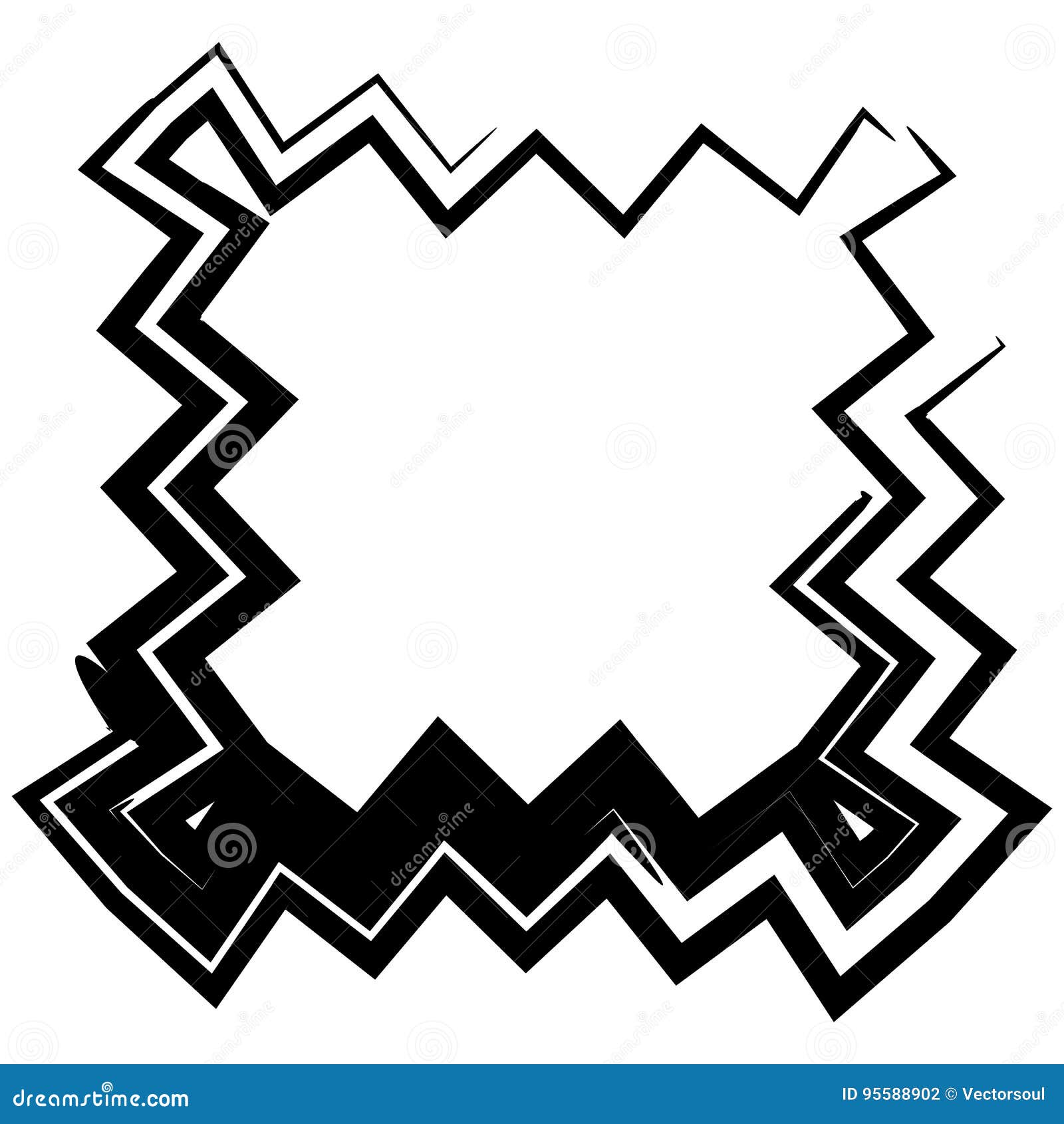 Contour Shape with Different Distortion Effect. Abstract Geometric ...