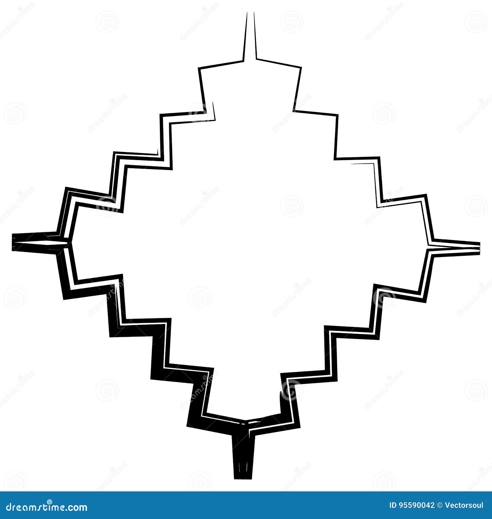 Contour Shape with Different Distortion Effect. Abstract Geometric ...