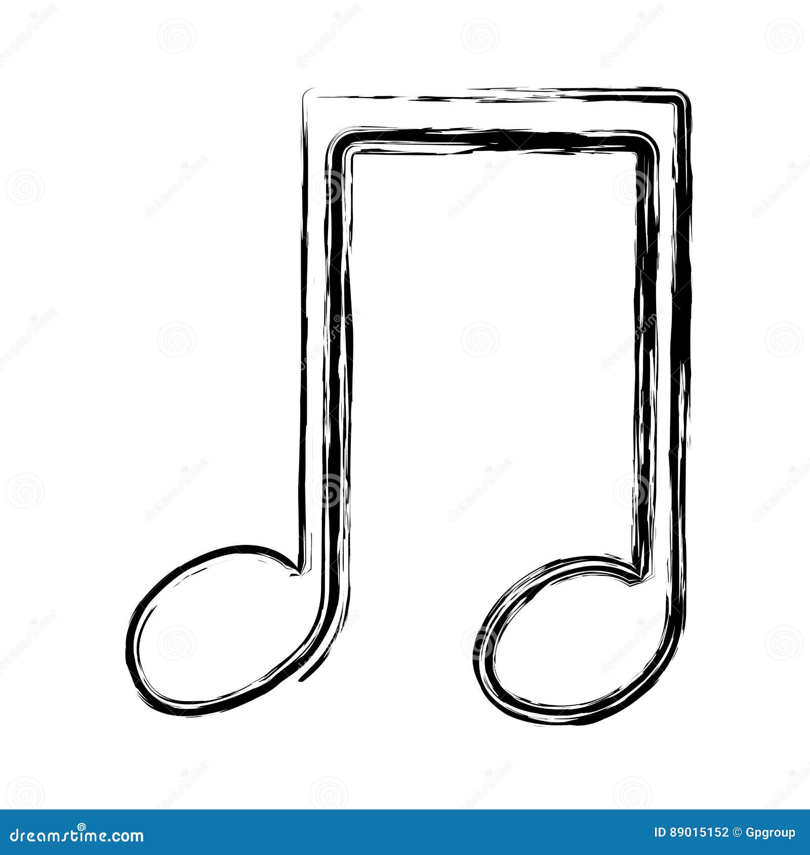 Contour Sign Music Note Icon Stock Illustration - Illustration of notes ...