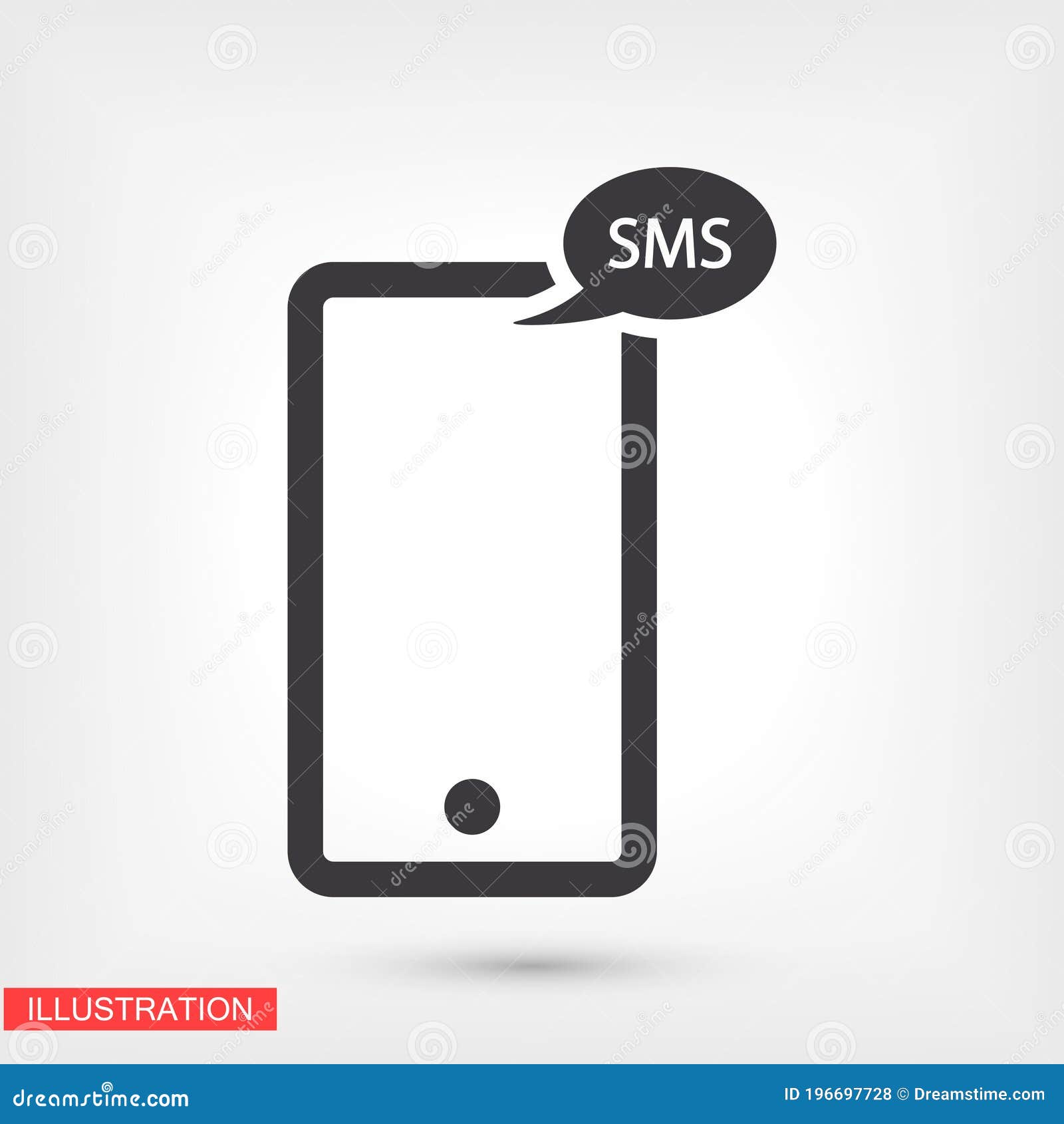 Contour Sms Phone Icon Isolated on Application, Sms Phone Logo, User ...