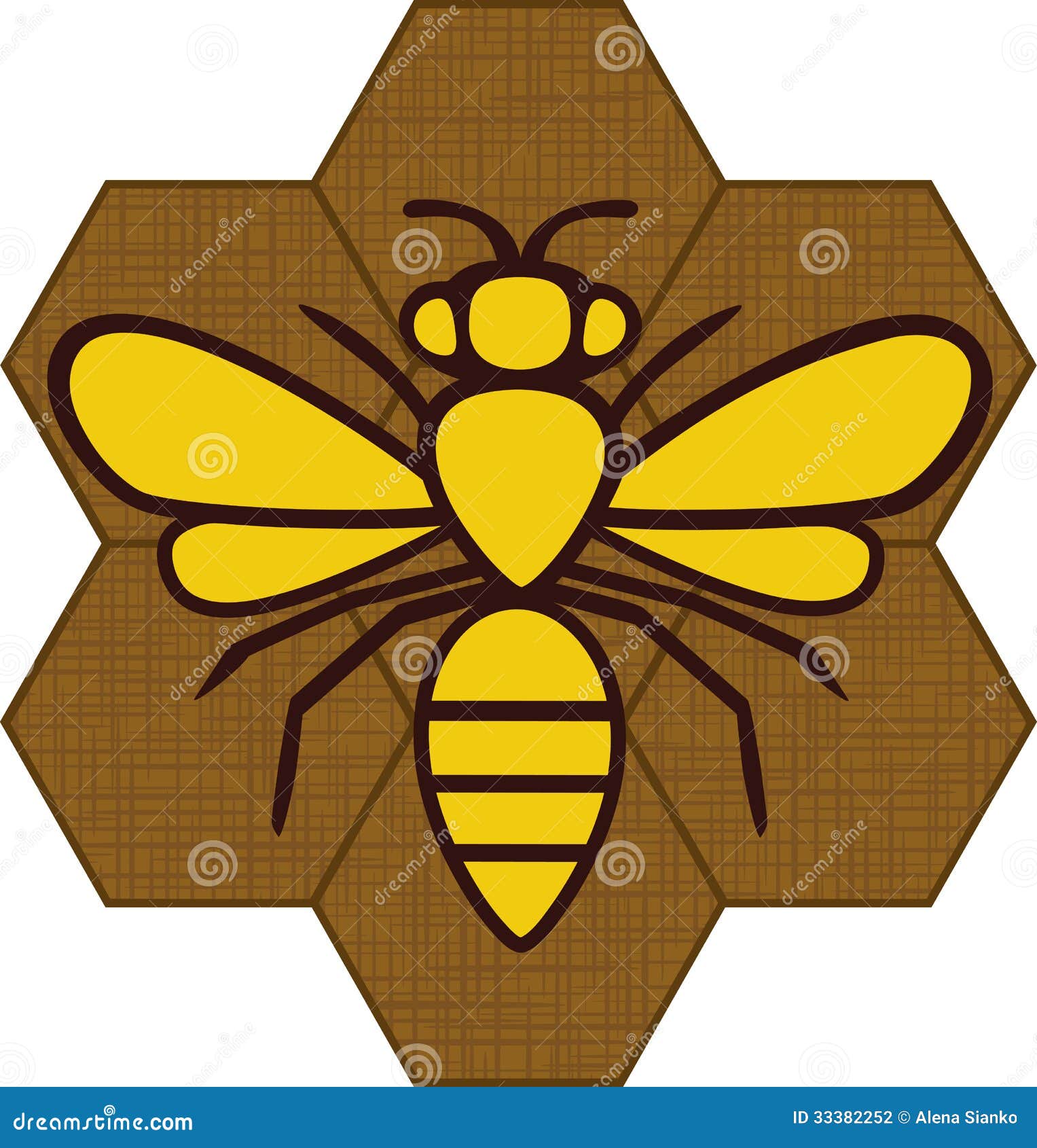 Bees Texture. Seamless Pattern. Decorative Ribbon. Realistic Graphic ...