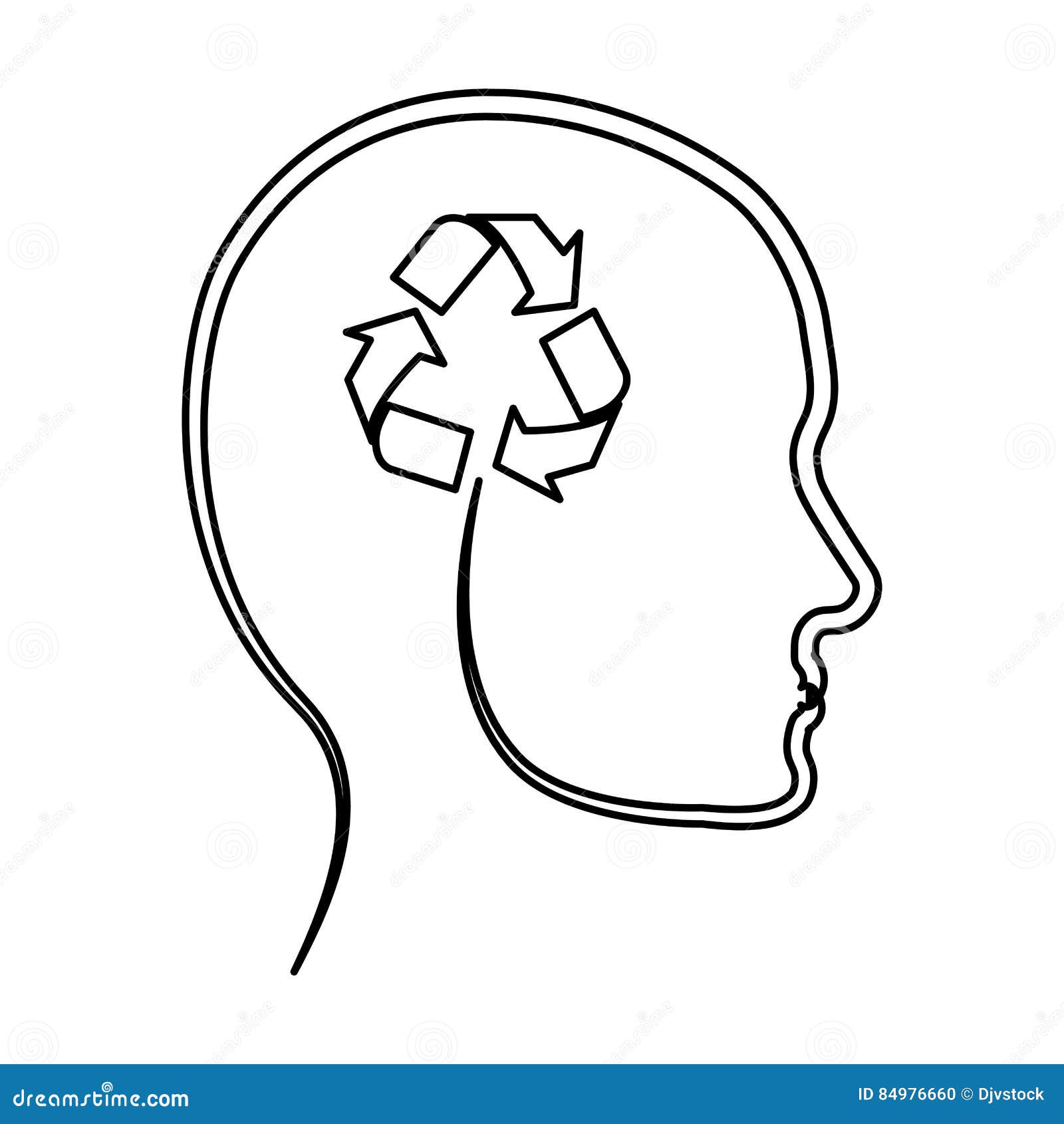 Contour Think Clean the World Icon Stock Illustration - Illustration of ...