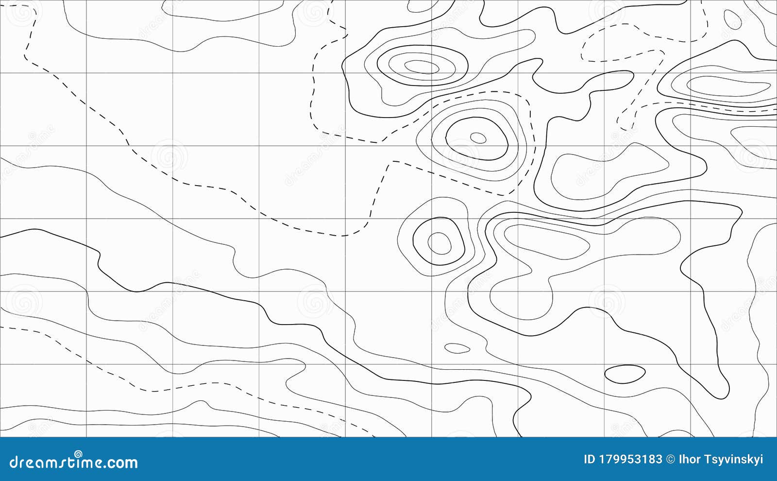 Contour Topographic Map. Geographic Grid Map Background. Vector ...
