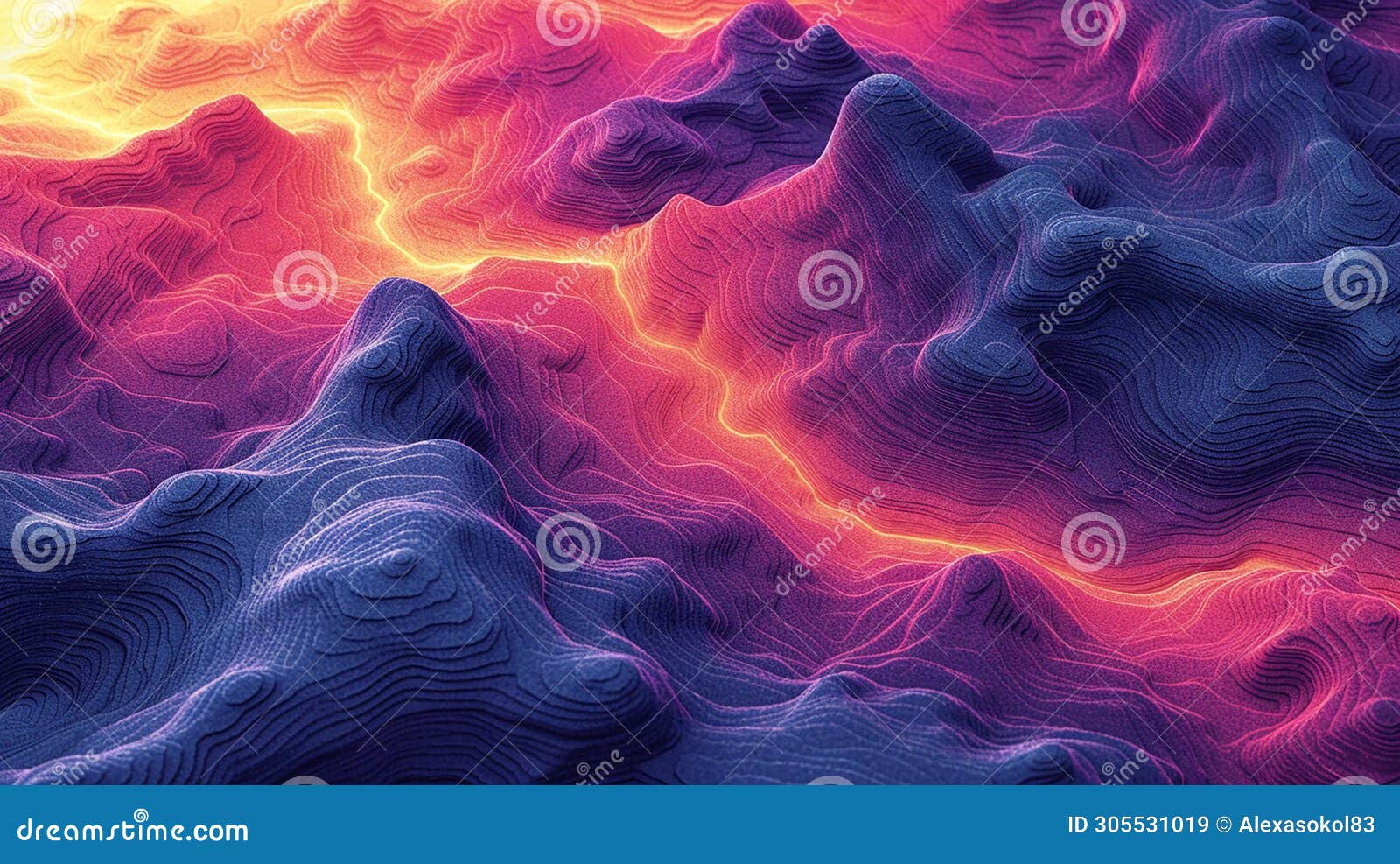 Contour Topography Line Colored Simple Pattern Stock Illustration ...