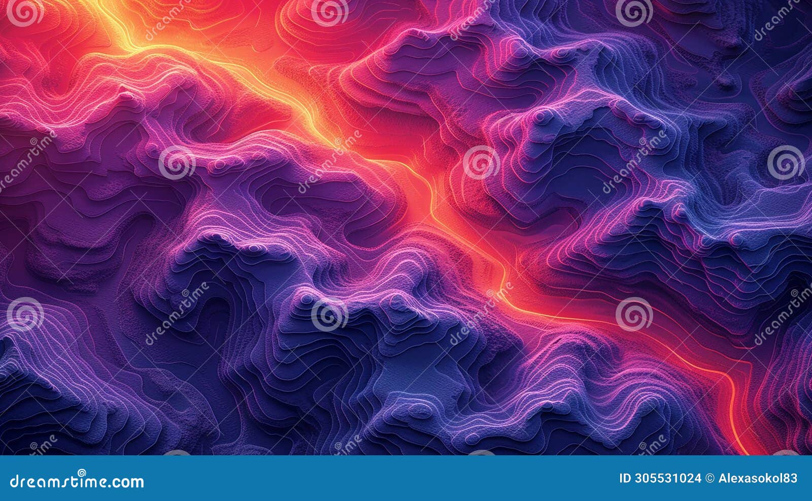 Contour Topography Line Colored Simple Pattern Stock Illustration ...