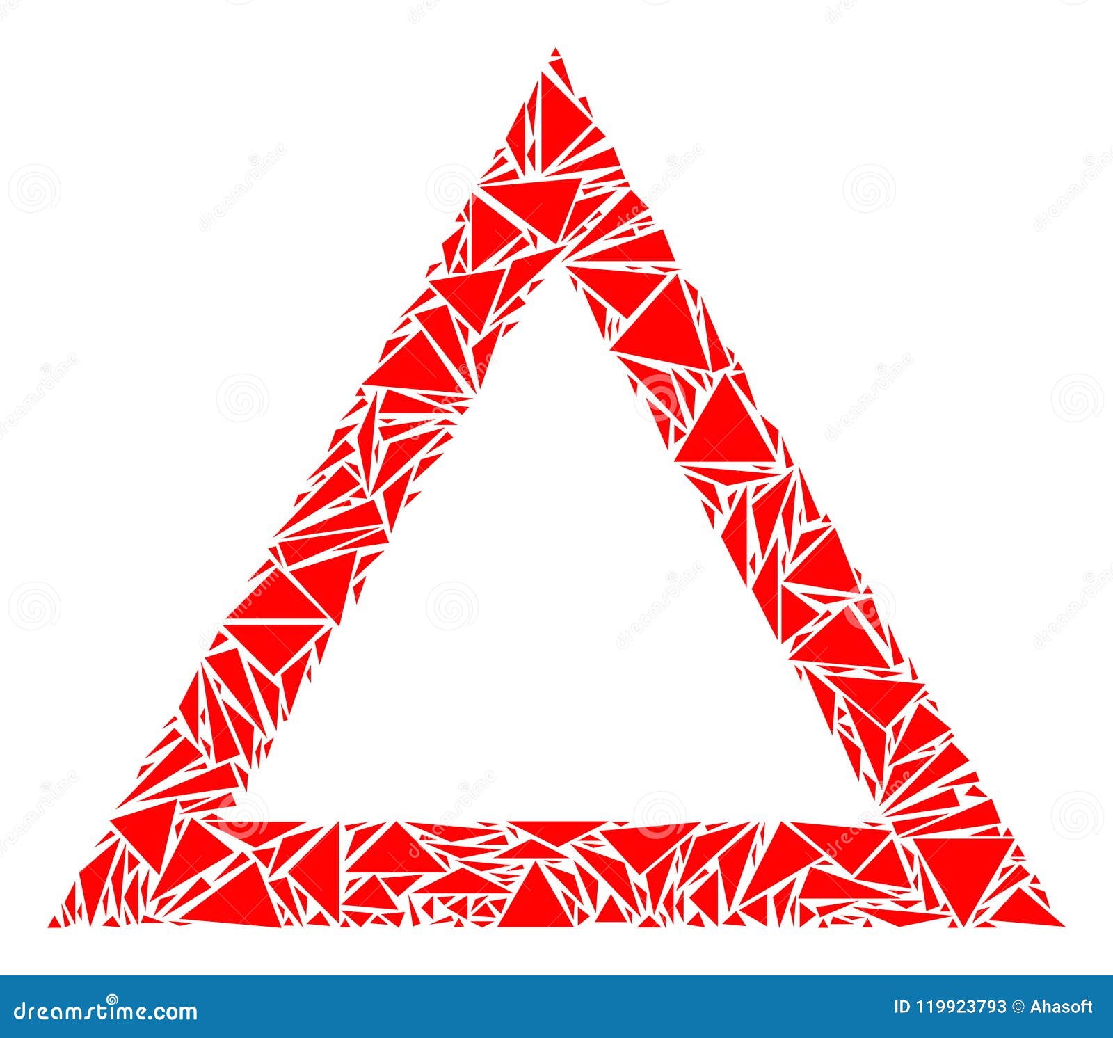 Contour Triangle Collage of Triangles Stock Vector - Illustration of ...