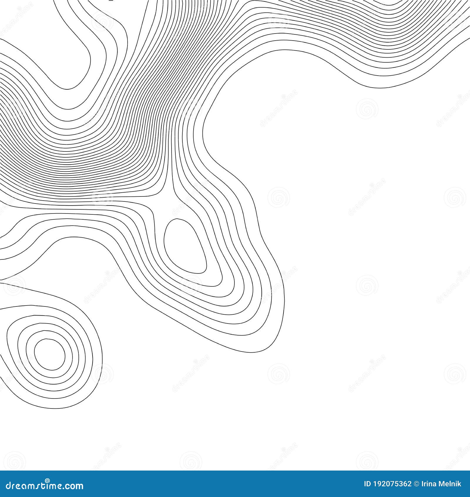 Contour Illustration. Abstract Topographic Map Background Stock ...