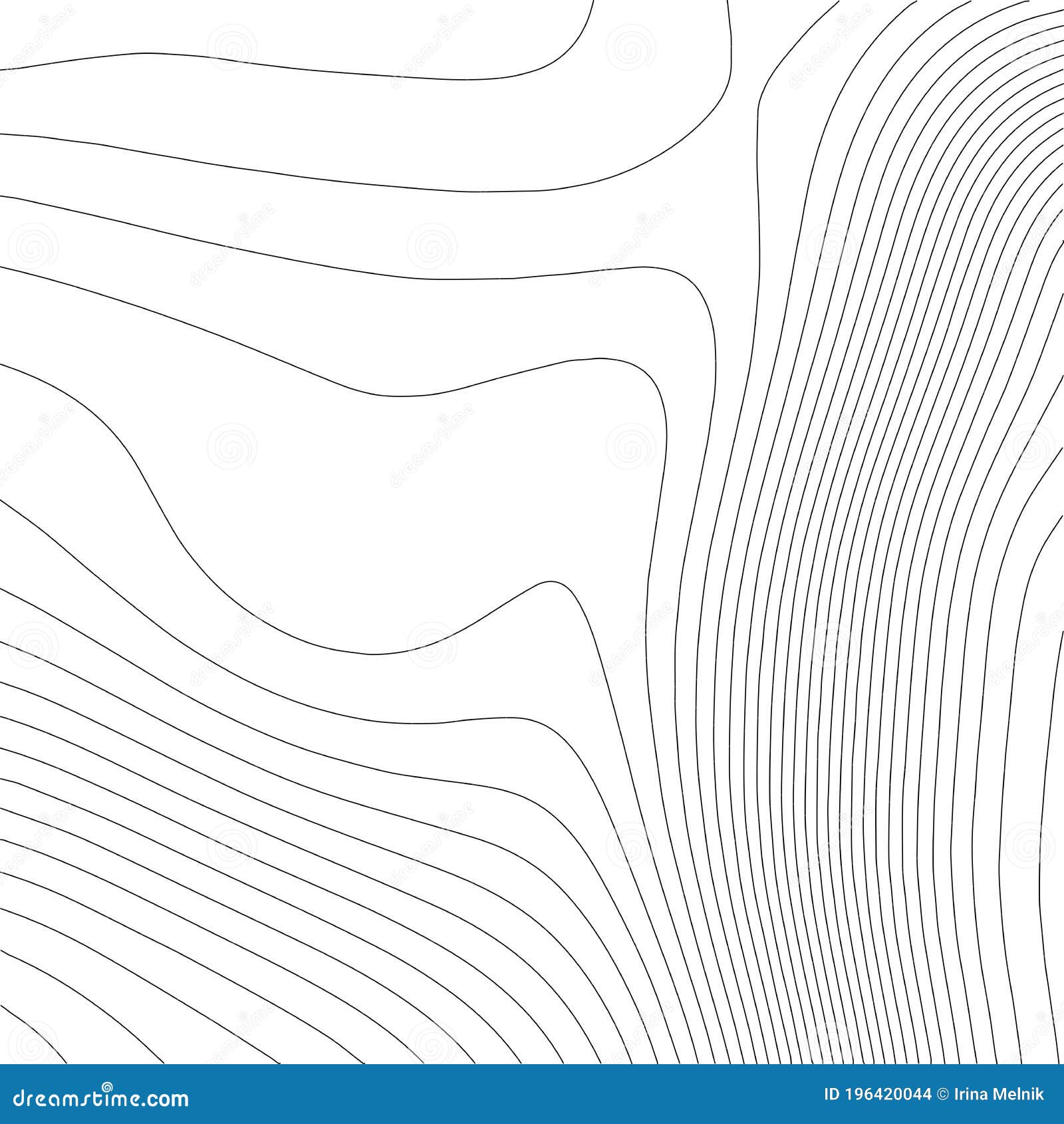 Contour Vector Illustration. Abstract Topographic Map Background Stock ...
