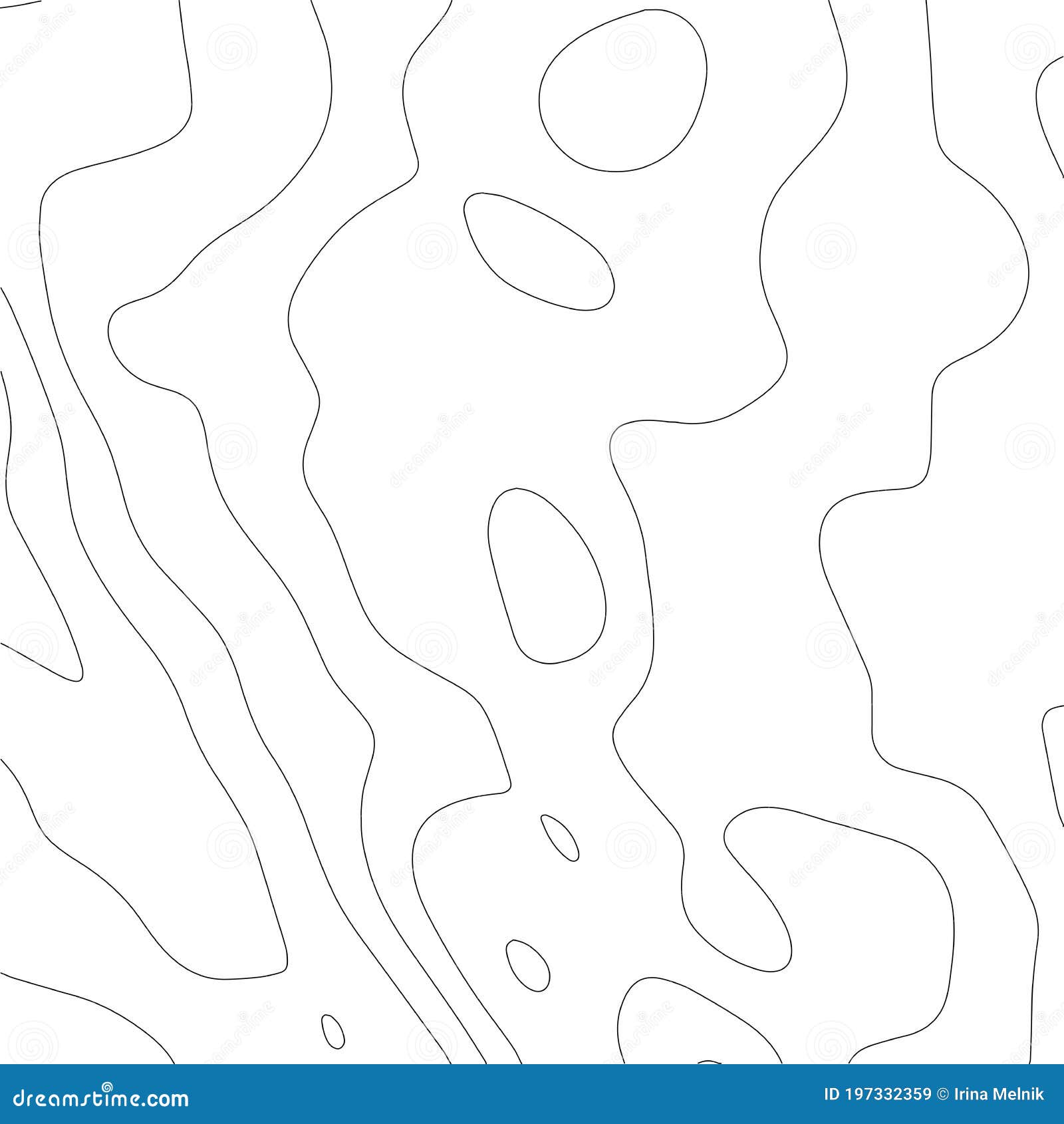 Contour Vector Illustration. Abstract Topographic Map Background Stock ...