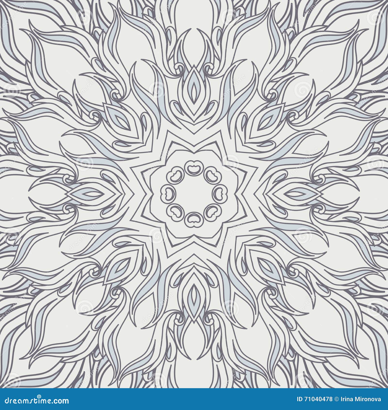 Contour Vector Seamless Pattern Stock Vector - Illustration of ornate ...