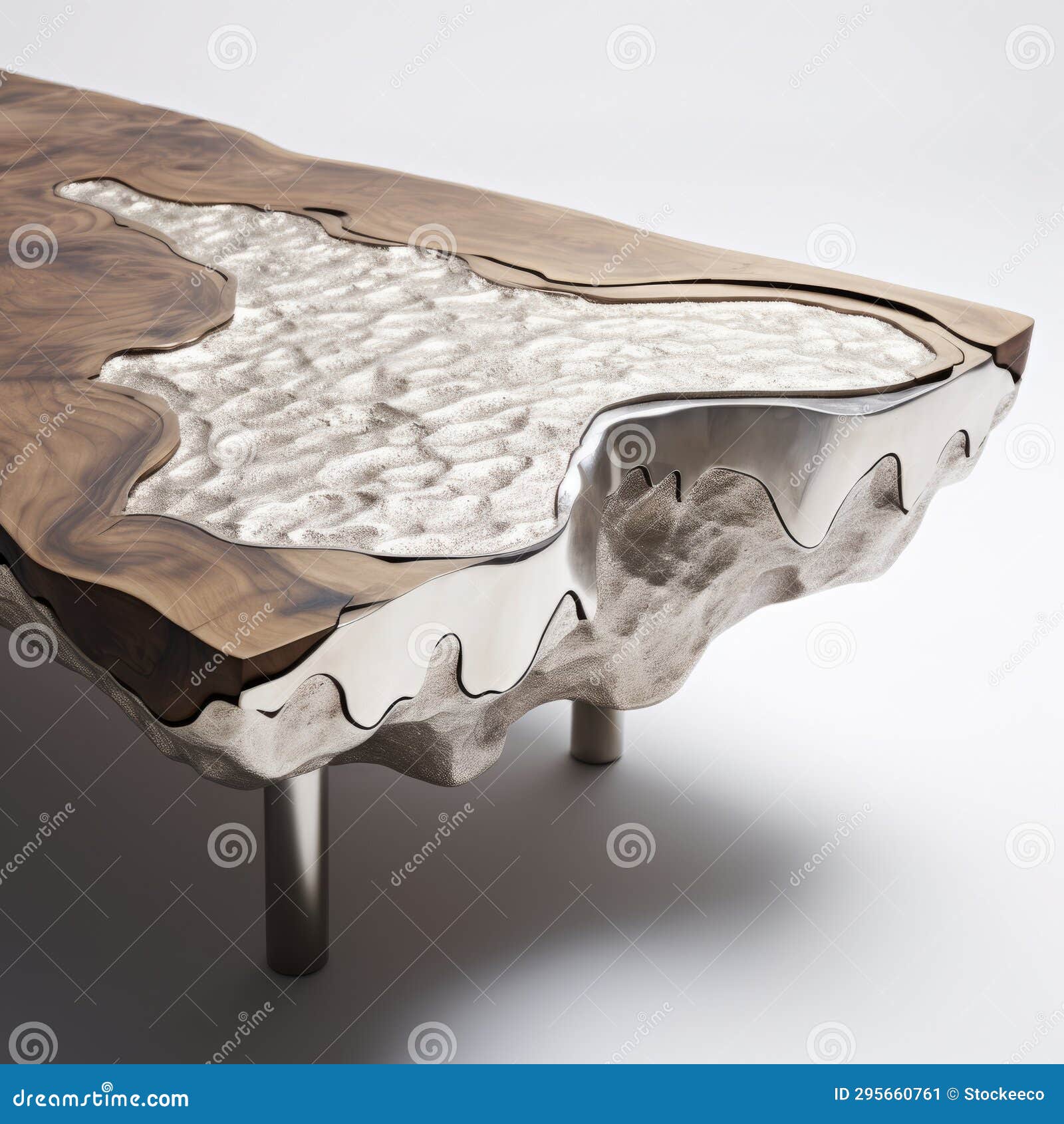 Contoured Shading Coffee Table with Shiny Bumpy Texture Stock ...