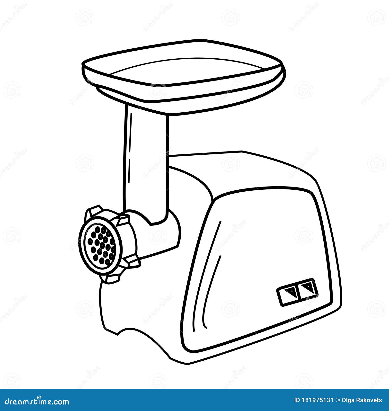 Contouring Meat Grinder Vector Illustration Stock Vector - Illustration ...