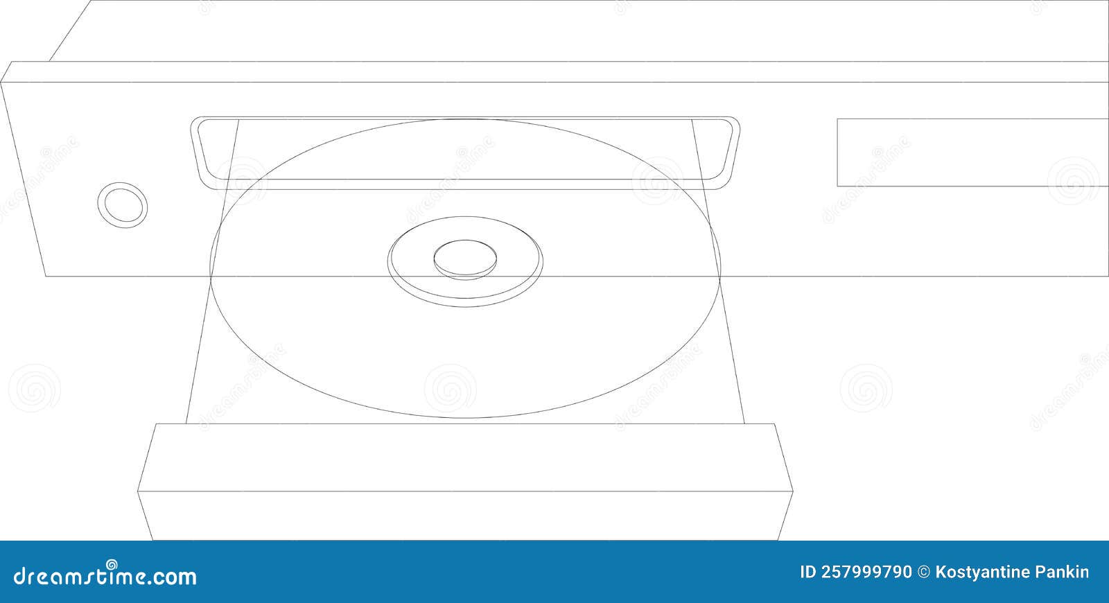 Contours CD player stock vector. Illustration of disc - 257999790