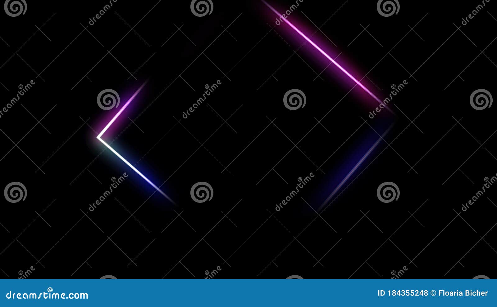 Contours of a Rotated Square on the Black Background. Stock ...