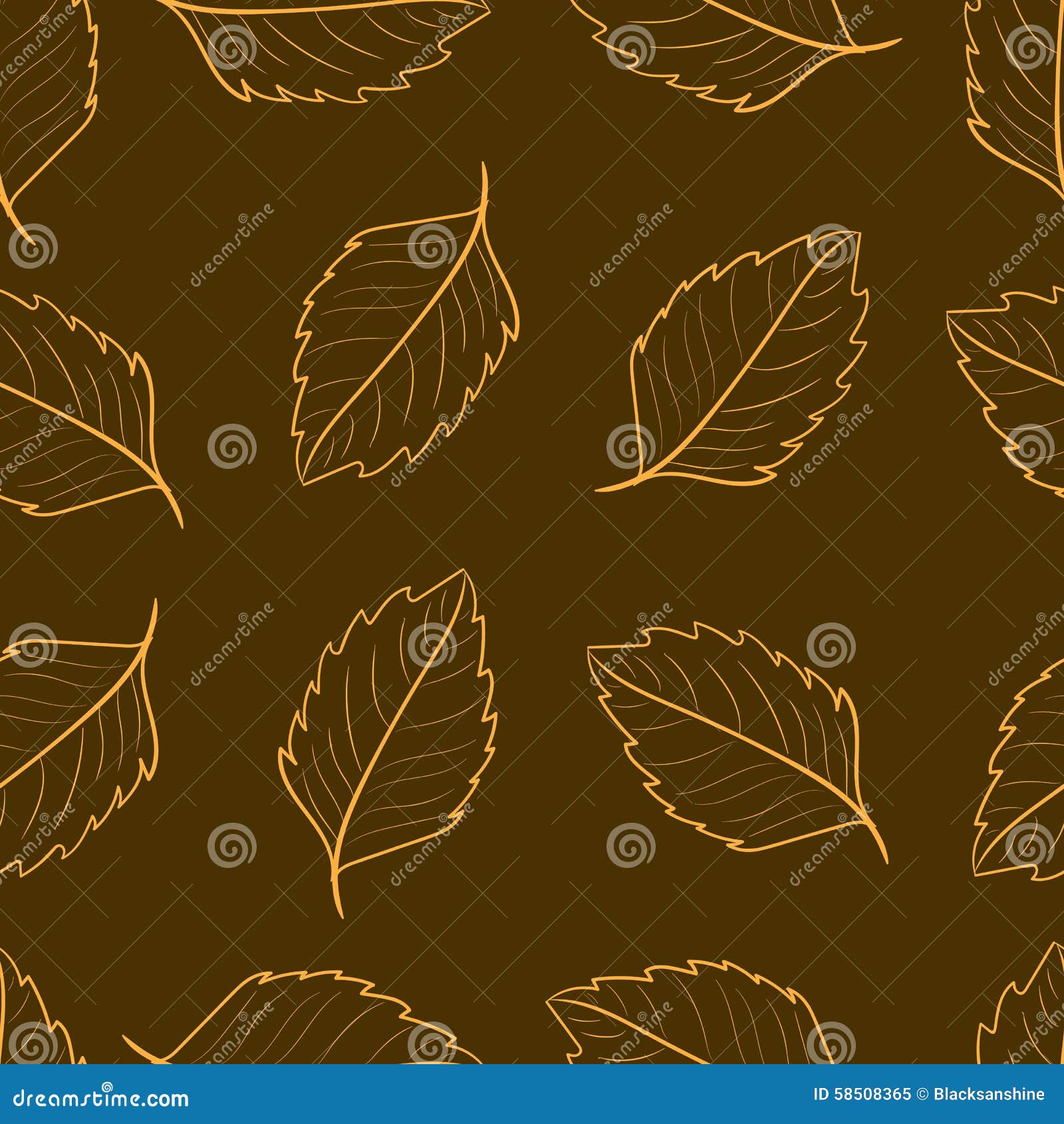 Contours of sharp leaves stock vector. Illustration of green - 58508365