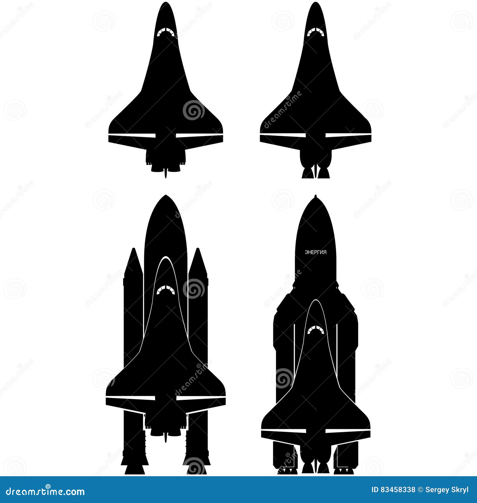 Space Shuttles Fantastic Vector Cartoon Illustration Icons ...