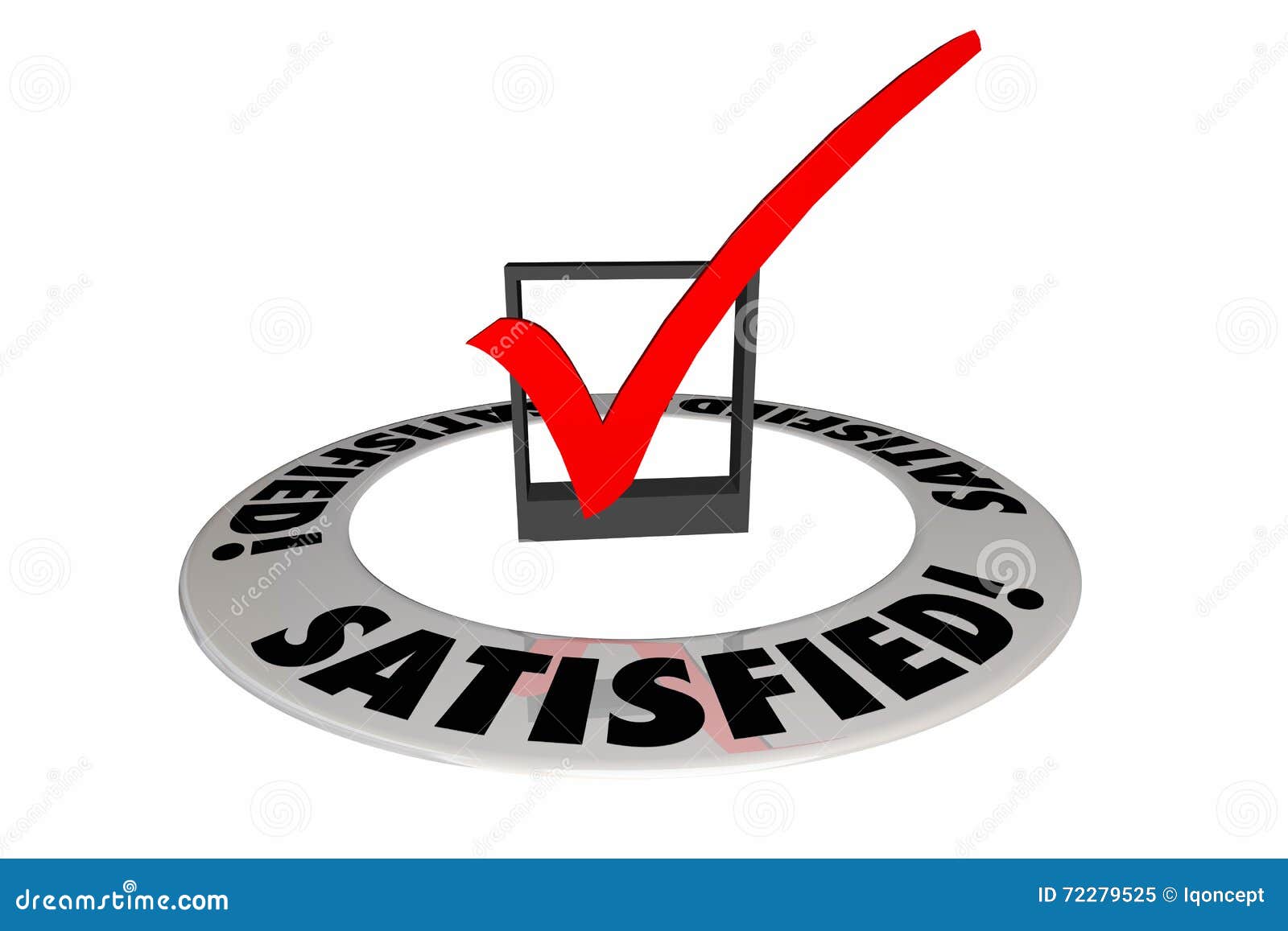 Contrôle Satisfaisant Mark Box Customer Satisfaction Illustration Stock ...