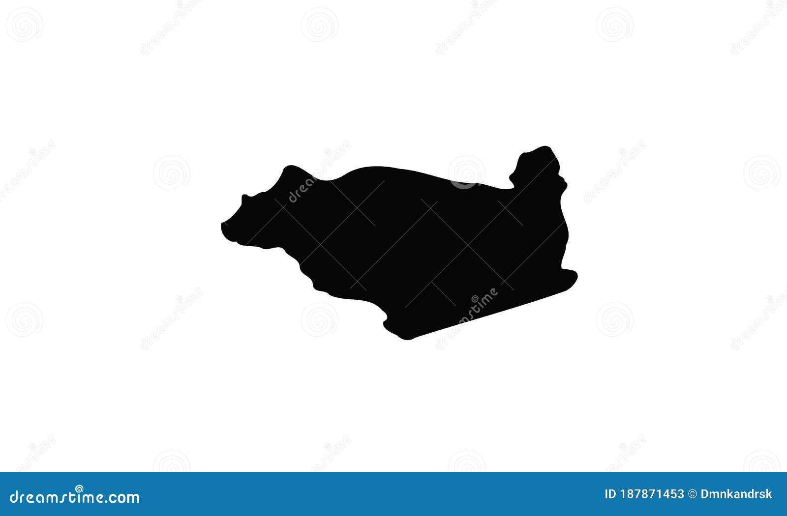 Contra Costa County Outline Map California Region Vector Illustration