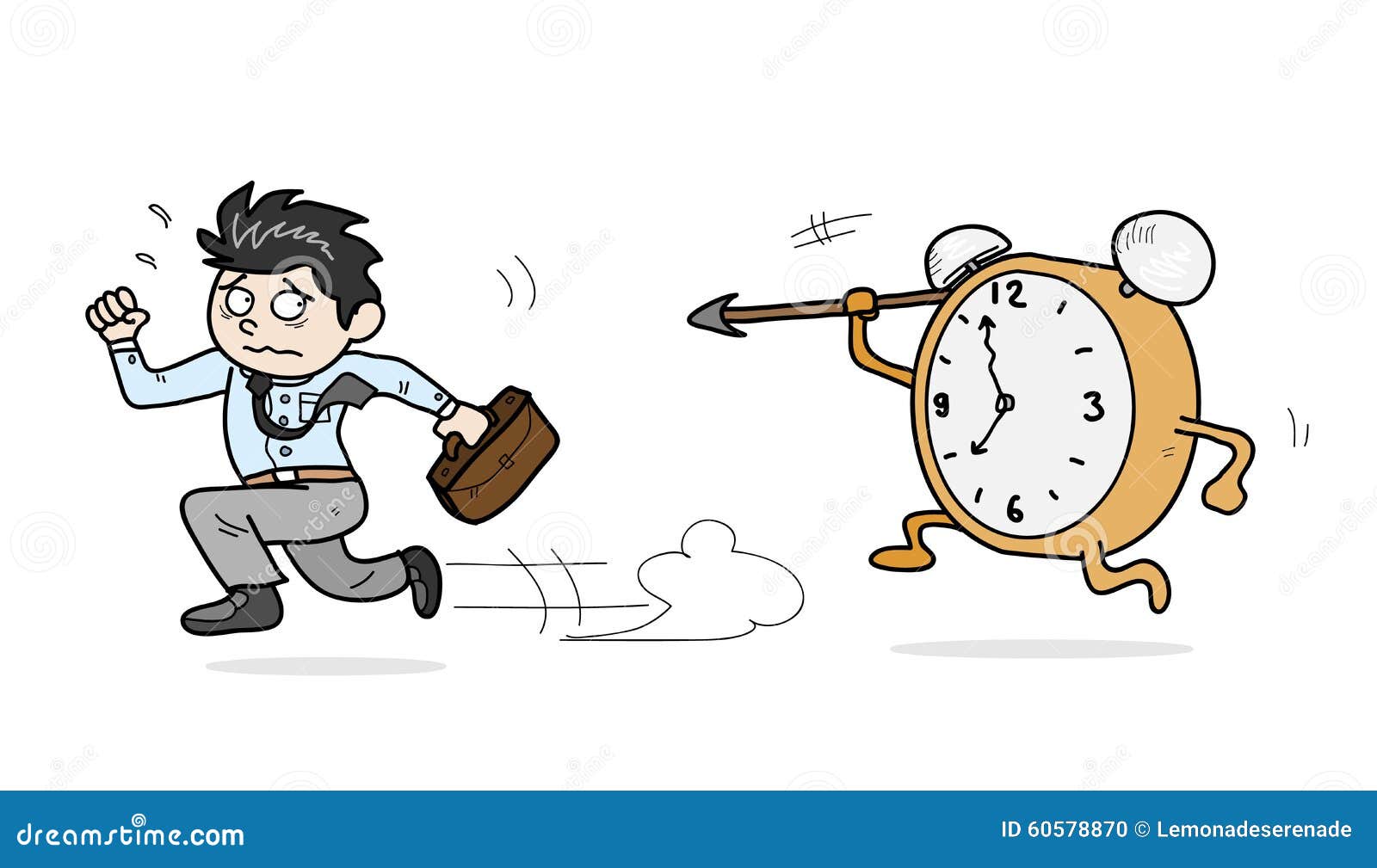 Contra el tiempo ilustración del vector. Ilustración de vector - 60578870