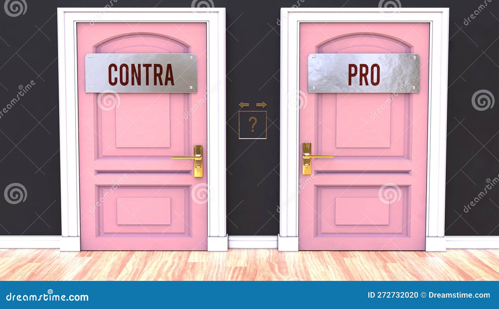 Contra And Pro As Different Choices In Life - Pictured As Words Contra ...