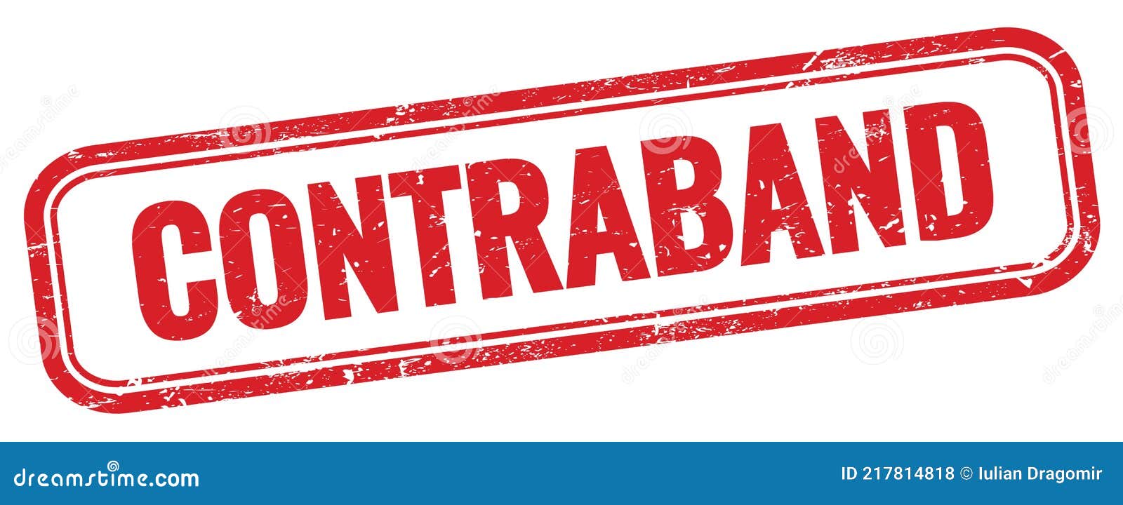 CONTRABAND Text on Red Grungy Stamp Stock Illustration - Illustration ...